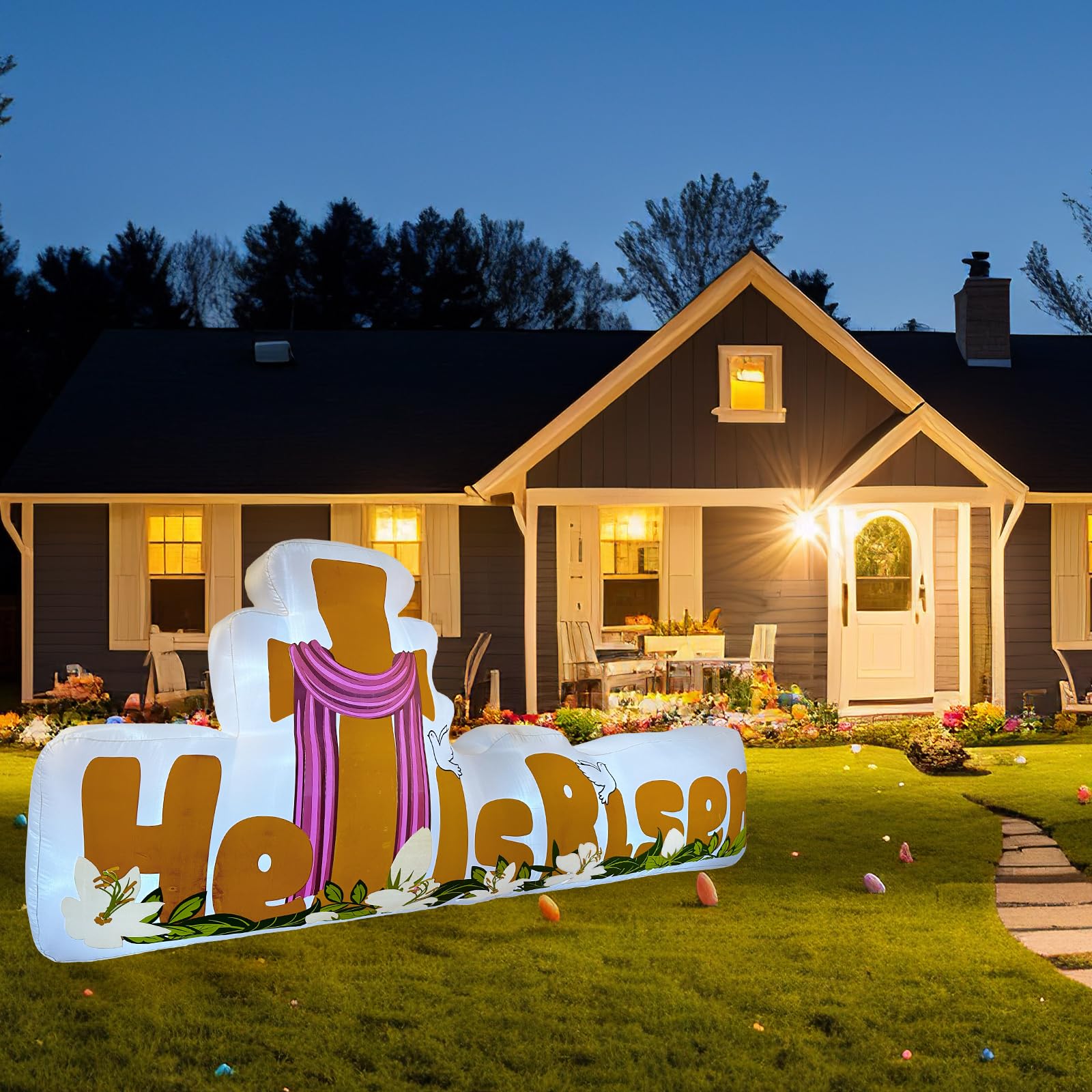 Snapklik.com : GUDELAK 10FT Easter Inflatables Outdoor Decorations, He ...