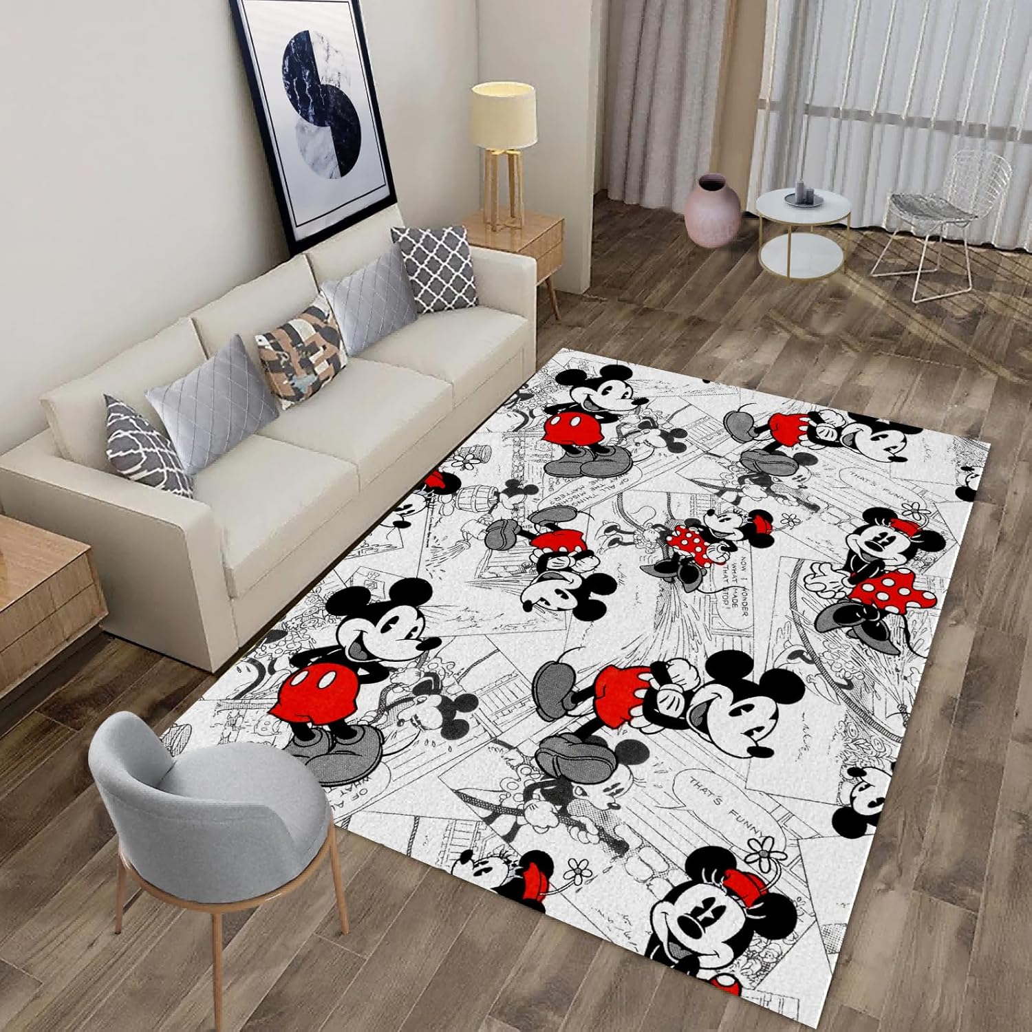 Amazon.com: Cute Mouse Area Rug Movie Cartoon Character Rug Modern ...