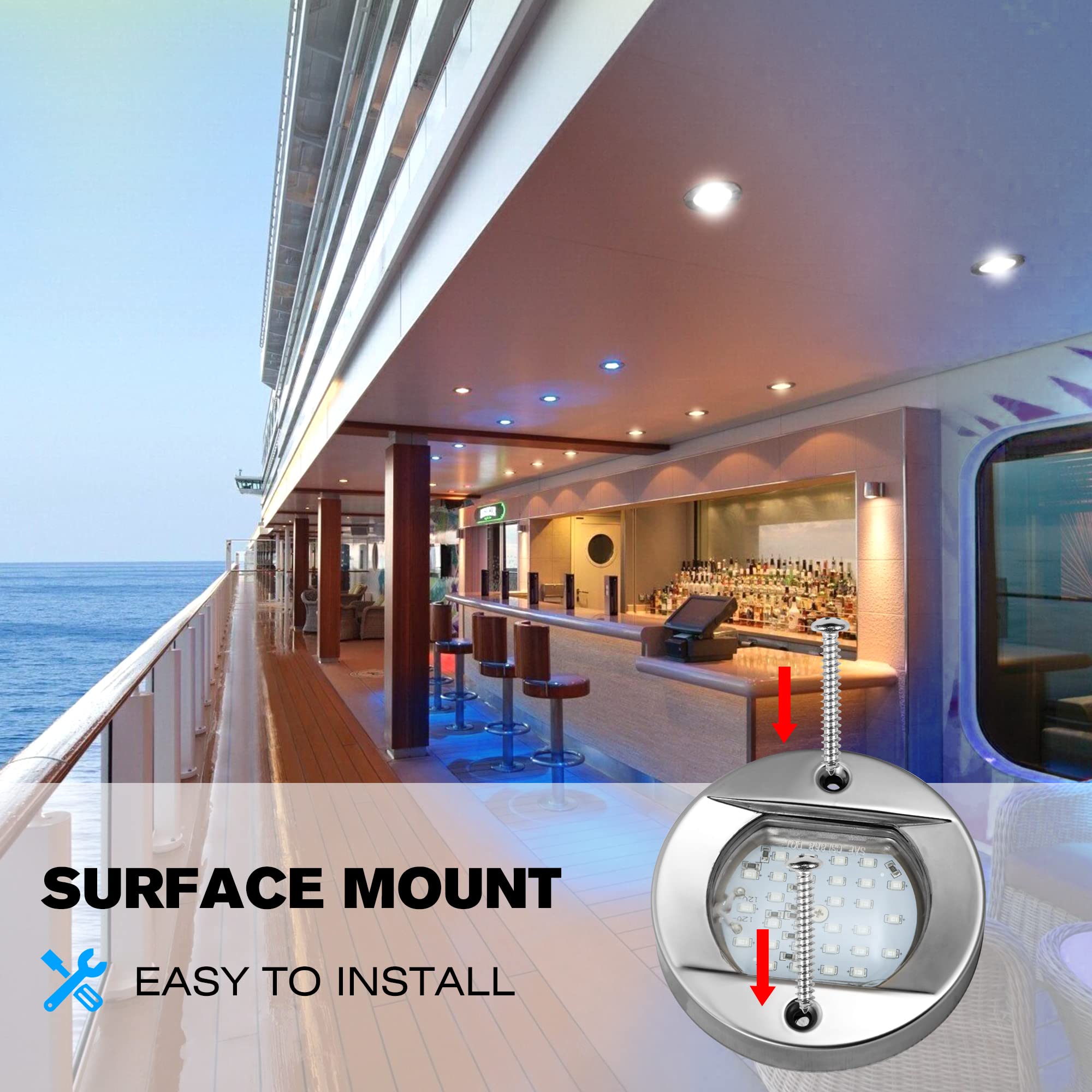 Snapklik.com : 4inch Round Marine Courtesy Indicator Lights, SOOP3 P0-2 ...