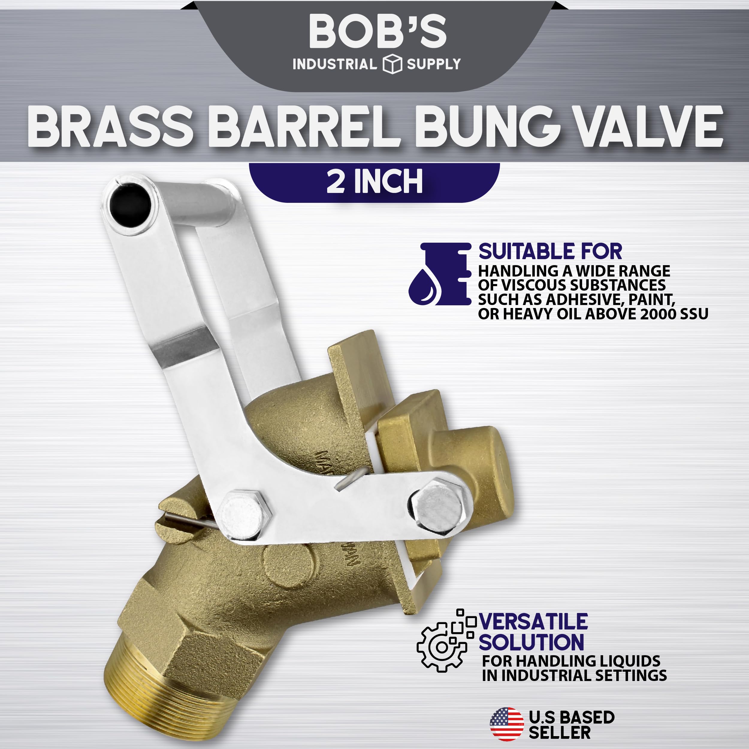 Snapklik.com : 2 Inch Drum Valve - Brass Gate Valve Drum Bung Valve ...