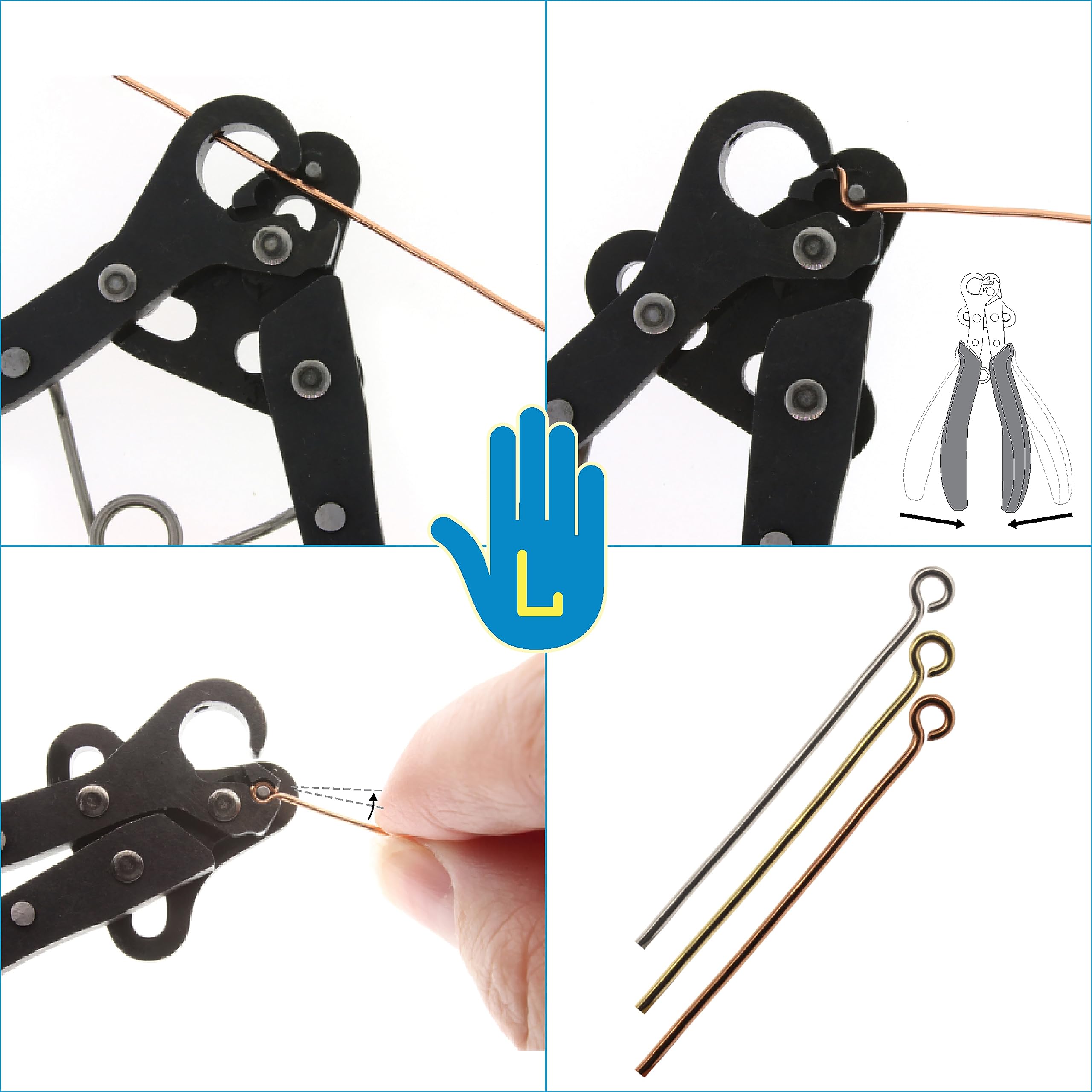 Snapklik.com : LEFT HANDED 1-Step Looper Plier 1.5mm, 18-26g Craft Wire ...