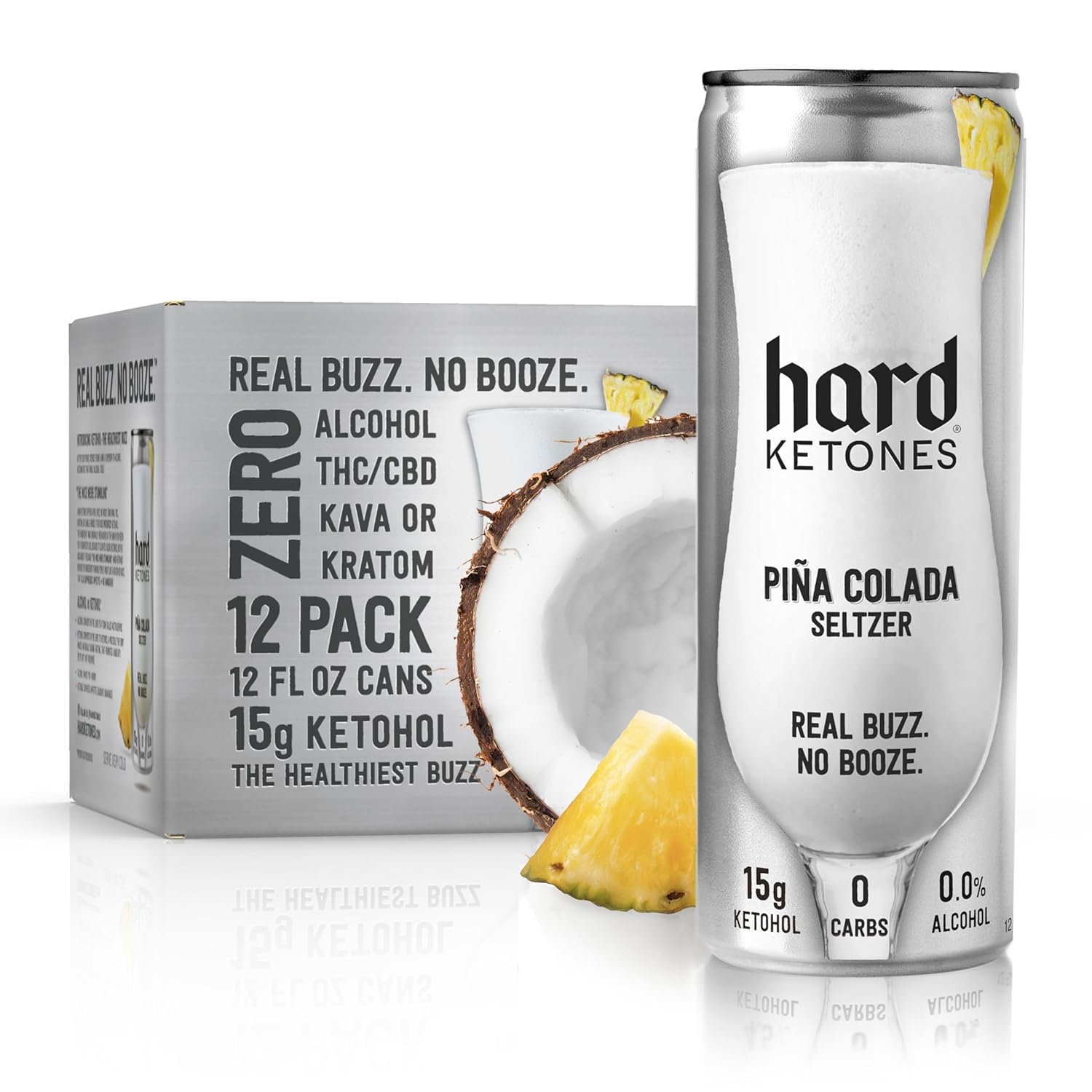 Amazon.com : Hard Ketones Pina Colada Seltzer | Alcohol Alternative ...