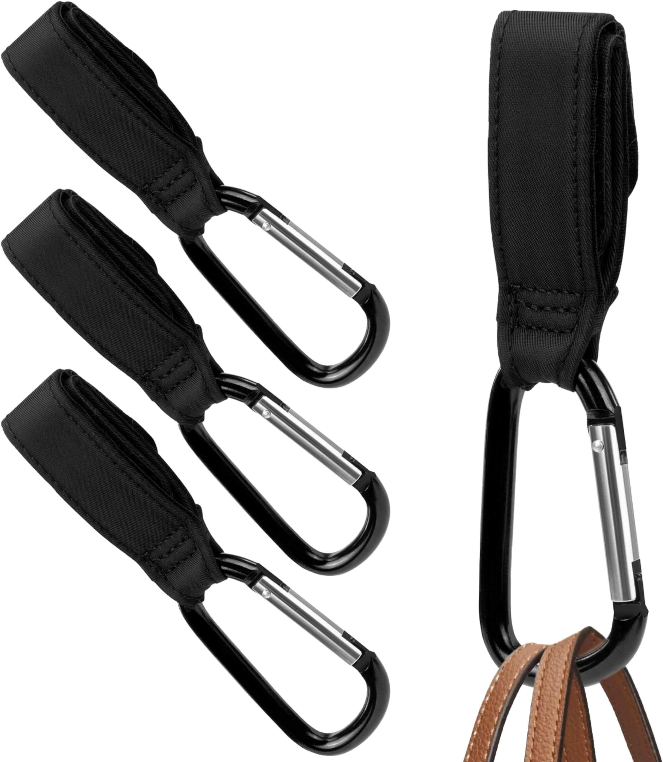 Amazon.com: Maplefield Baby Stroller Hooks with Large Carabiner Clip ...