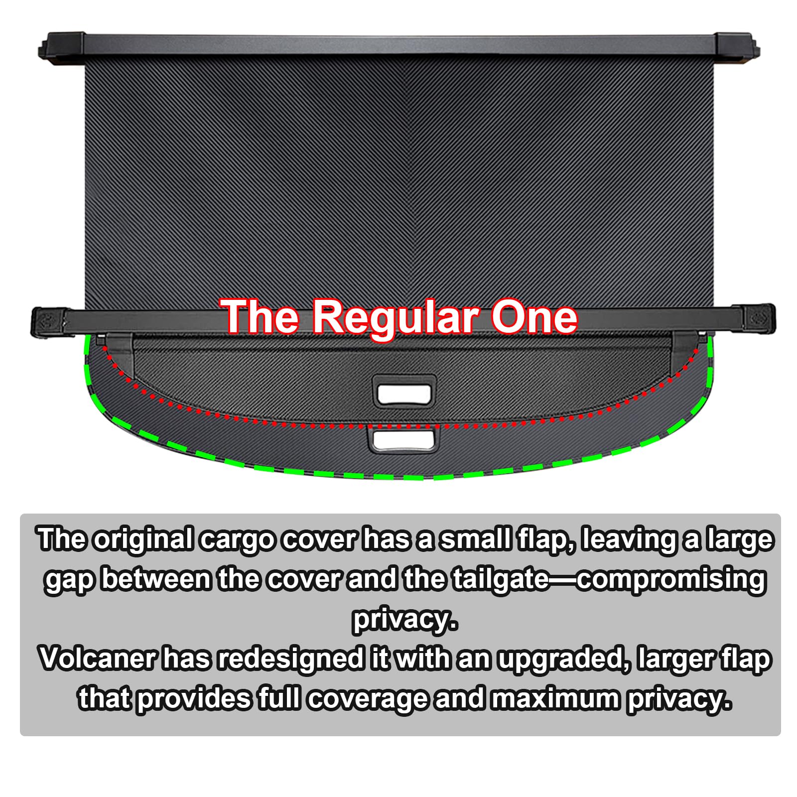 Cargo Cover Volcaner For 2024-2025 Chevy Equinox EV ONLY - Carbon Fiber ...