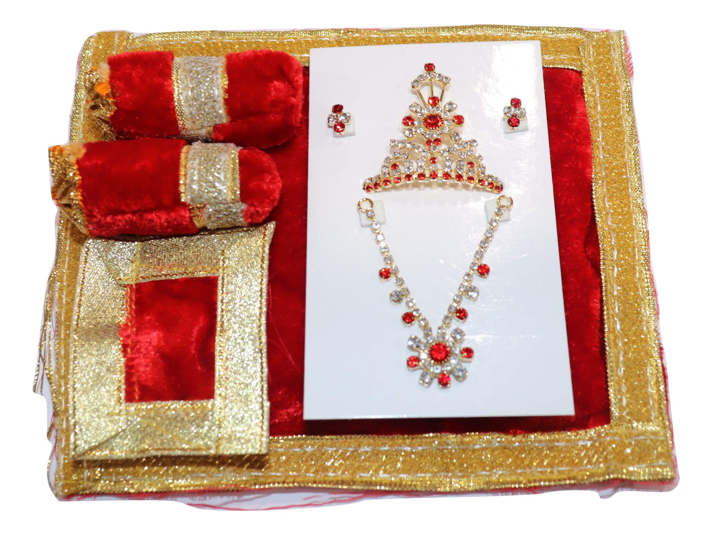 Buy Reliable Shringar Set For God Kantha Haar and Mukut /Crown For ...