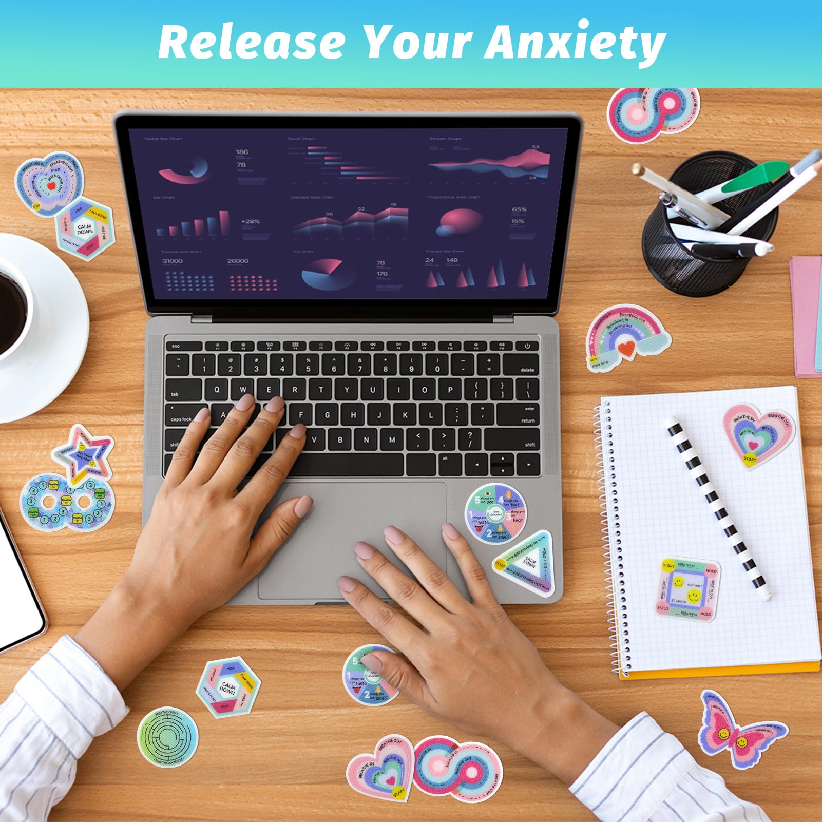 Snapklik.com : 72 Pieces Anxiety Sensory Stickers - Anxiety Textured ...