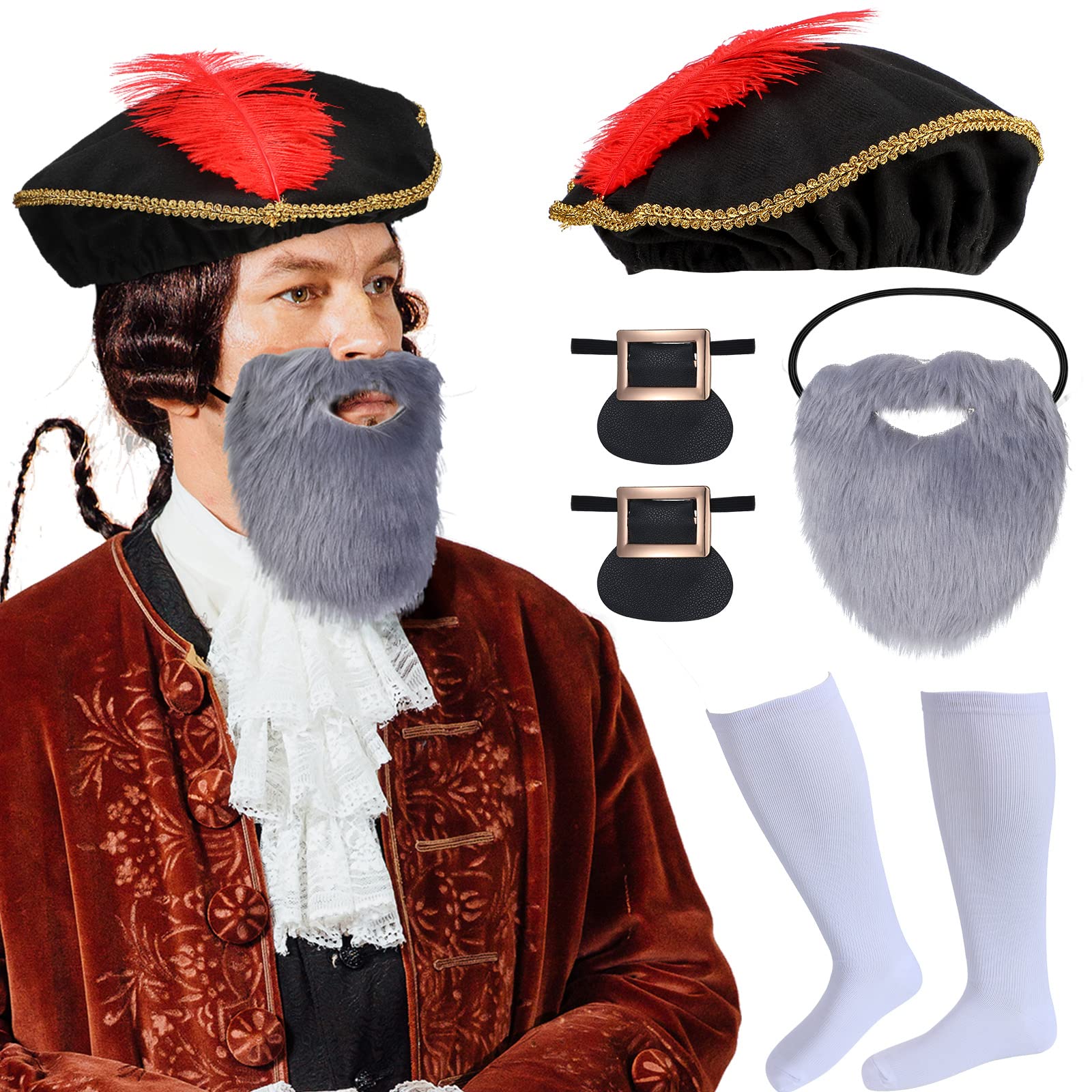Amazon.com: Tigeen 4 Pcs Renaissance Costume for Men Women, Renaissance ...