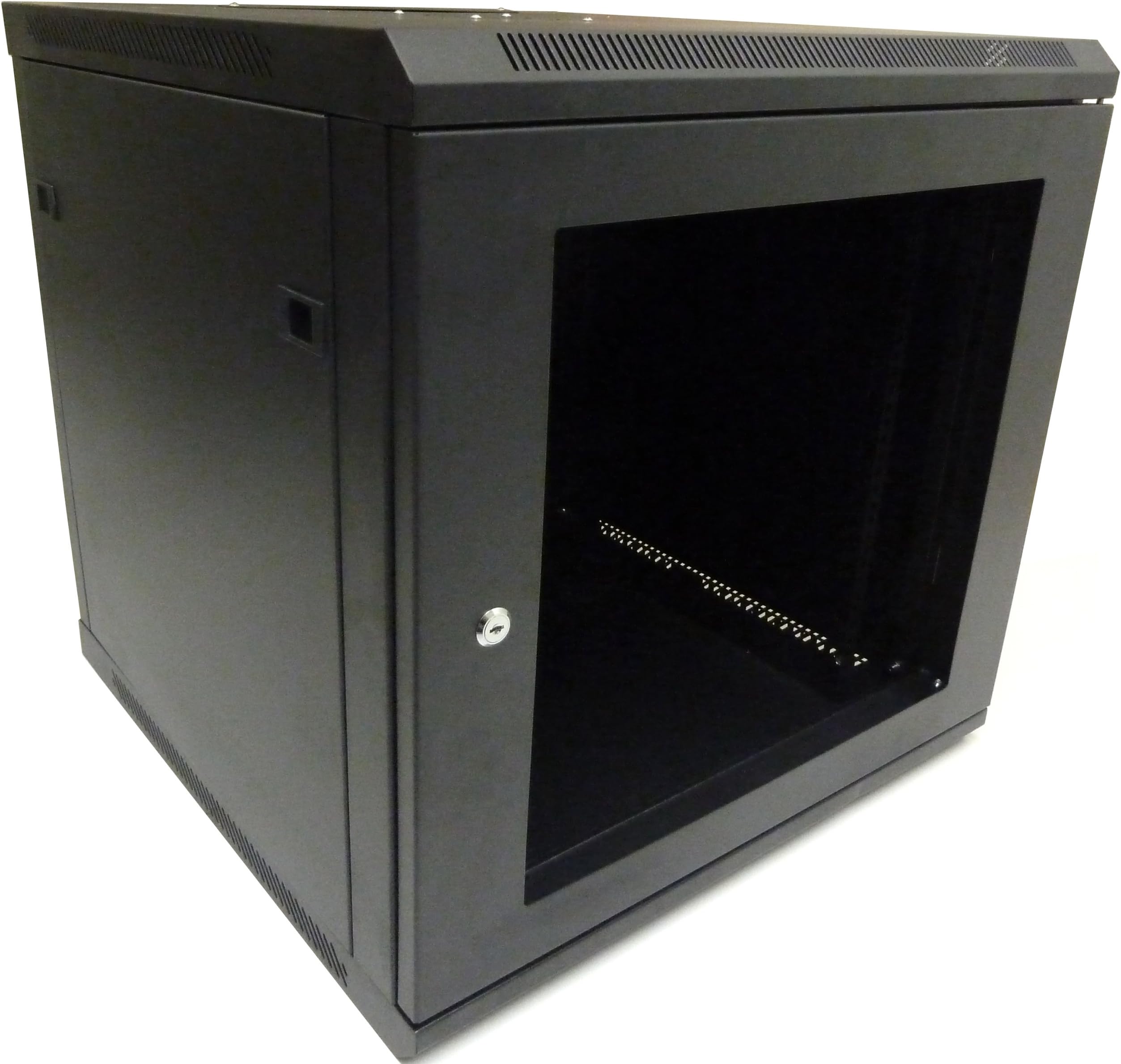 12U 450mm Black Wall Cabinet Network Data Rack For Patch Panel, PDU ...