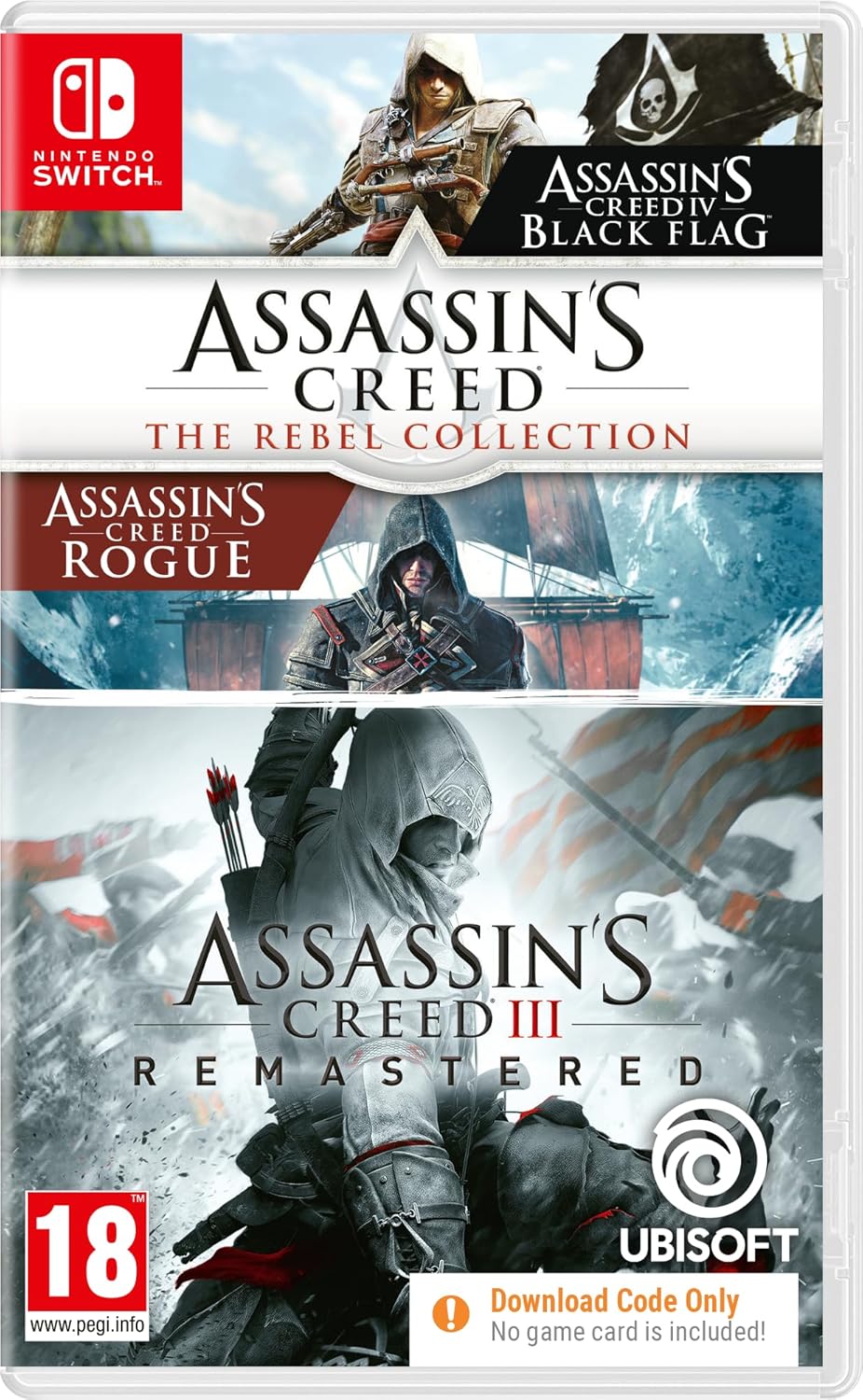 Assassin's Creed Bundle (Rebel Collection + AC 3) (Code in Box) (Switch ...