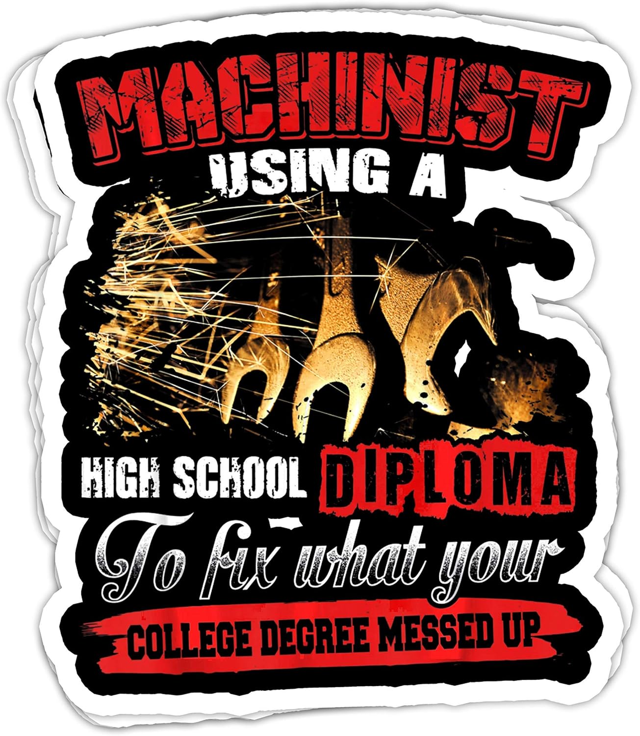 Amazon.com: Power of Machinists High School Diploma for Mechanic - 4x3 ...