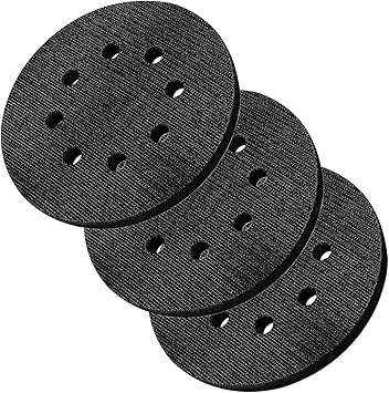 3 Pack 5 Inch 8 Holes Soft Density Interface Pads, 5" Hook and Loop ...
