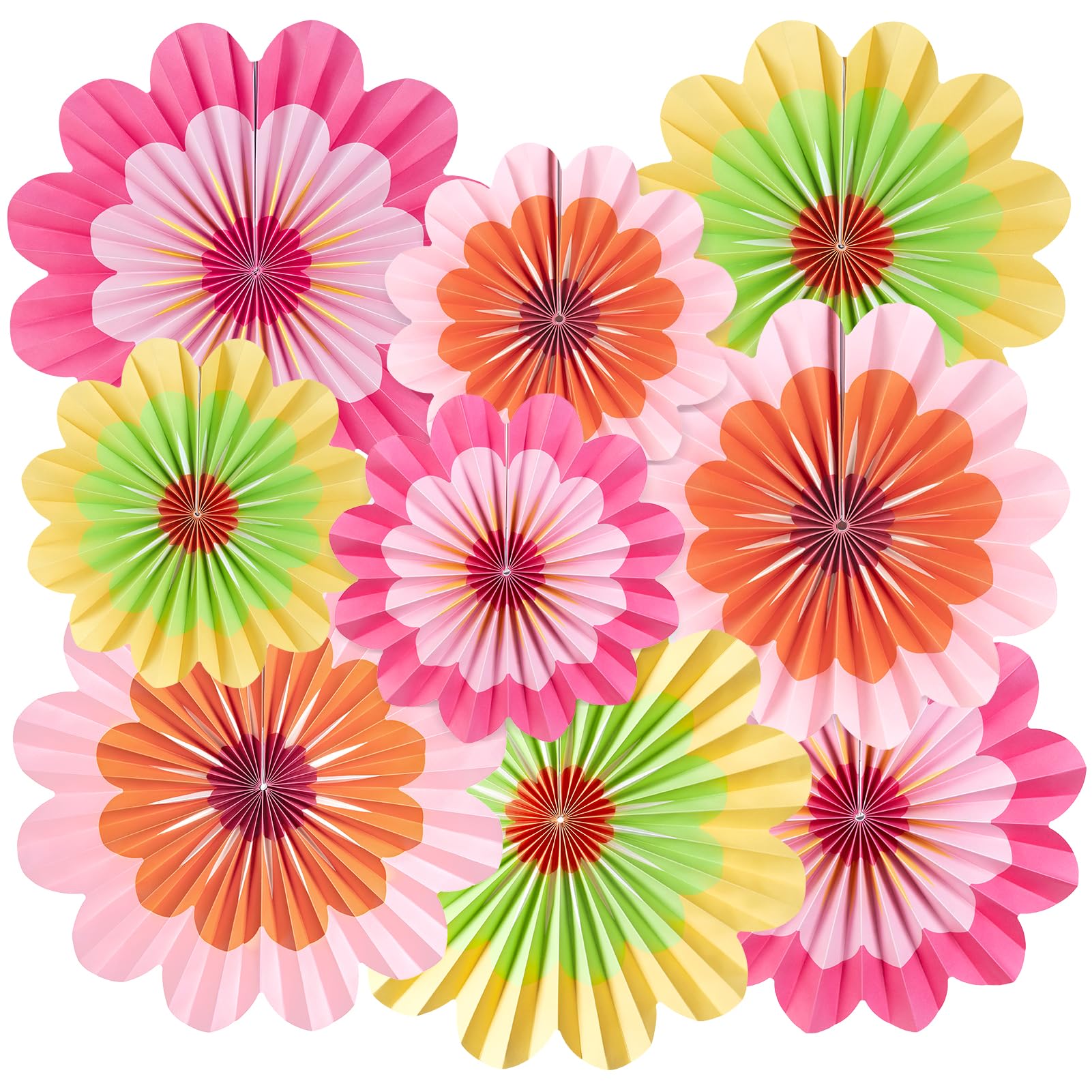Amazon.com: SUNBEAUTY 9 PCS Paper Flowers Decorations Hanging Carnival ...