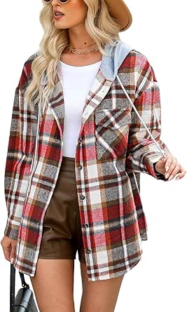 Amazon.com: CUPSHE Womens Casual Button Down Long Sleeves Drawstring ...