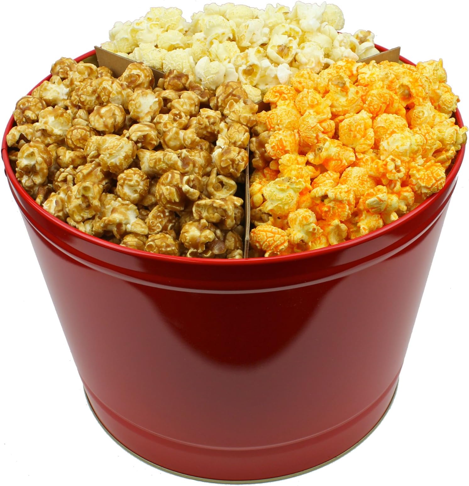 Amazon.com: 2 Gallon Popcorn Tin Gift - 3 Kinds (Cheese/Caramel/Salt ...