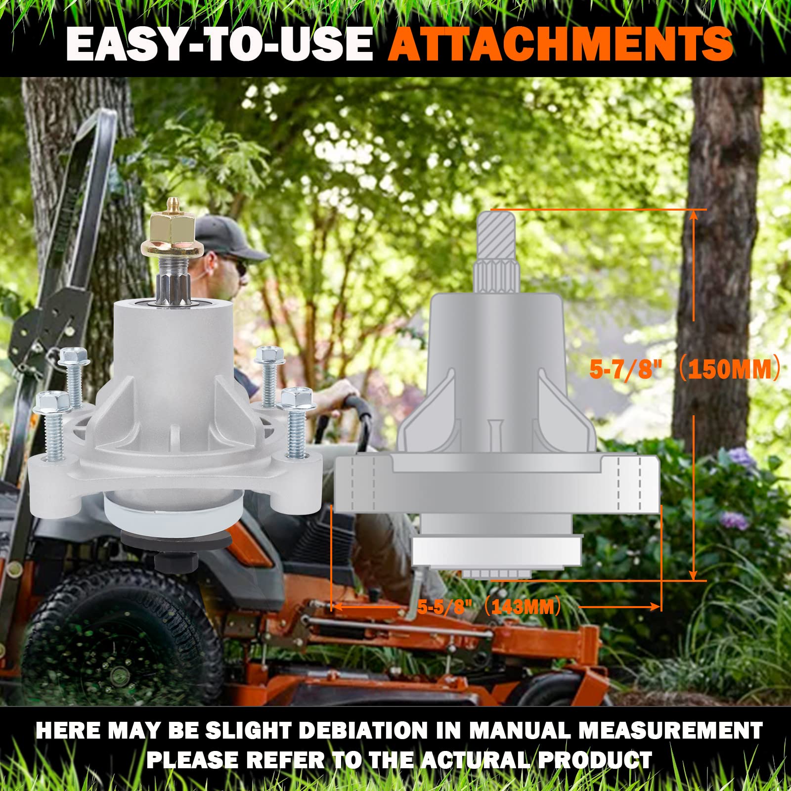 YiaChuii Deck Spindle Assembly for Husqvarna 587125201 532174356 ...