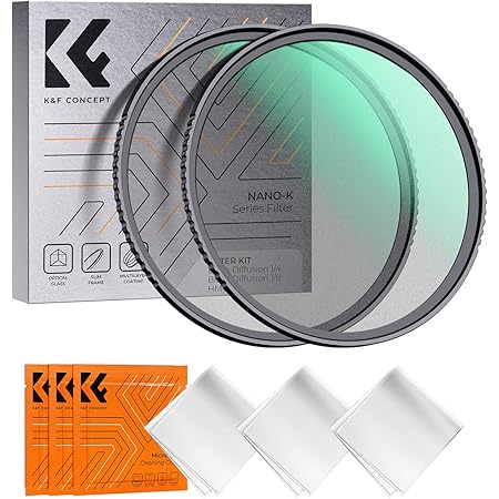 Amazon.com : K&F Concept 82mm Black Diffusion 1/4 & 1/8 Filters Kit ...