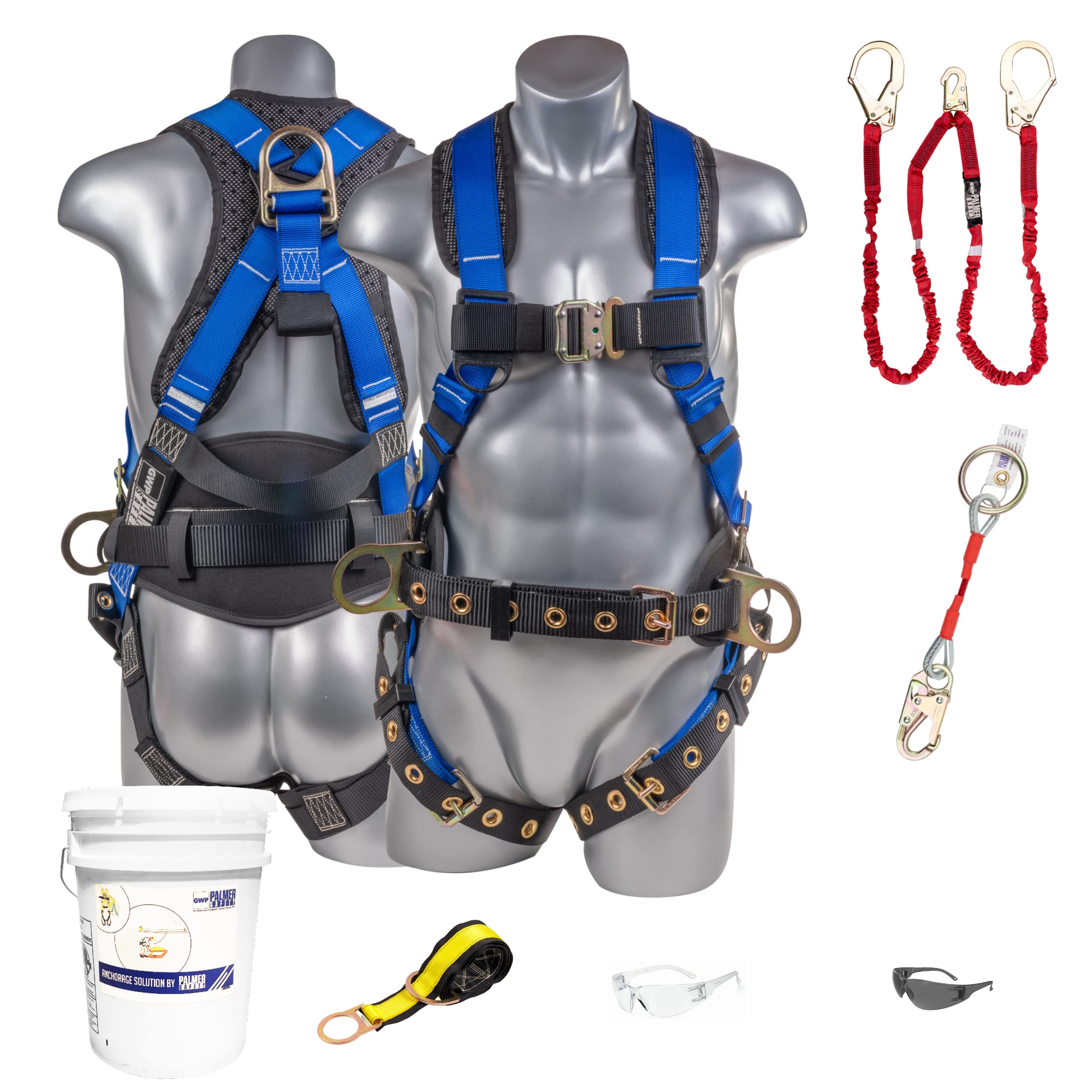 Safety Bucket Kit Palmer Safety Roofing Bucket Kit - Full Body Harness ...