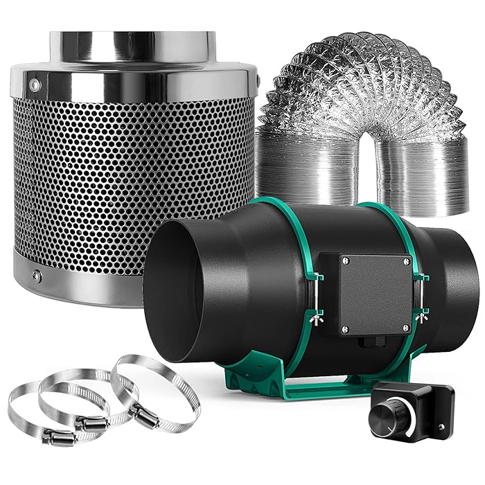 Buy MARS HYDRO 6 Inch 350CFM Inline Fan with Speed Controller, Carbon ...