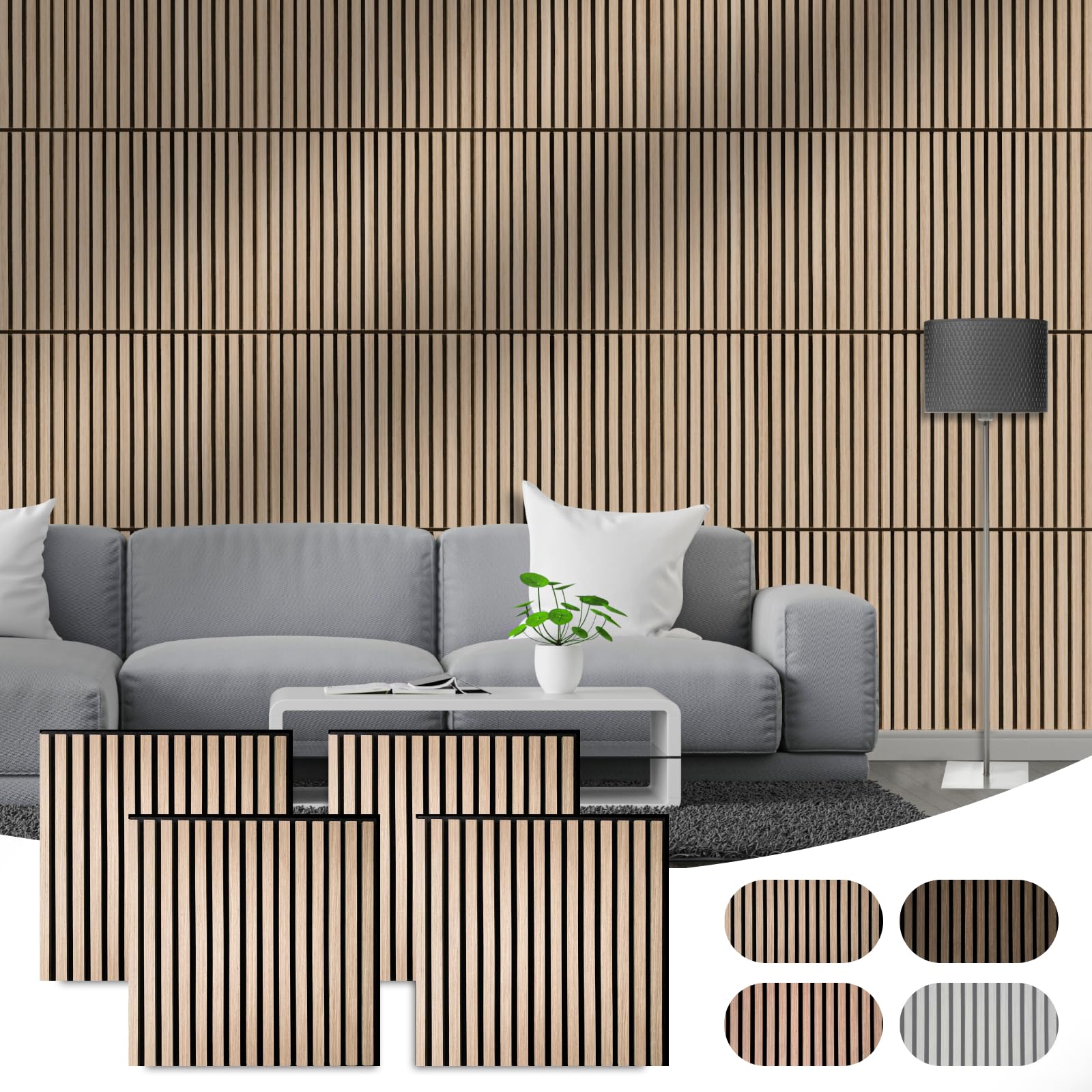 Buy CLICK-DECK Wooden Wall Panels | Premium Acoustic Wall Panels | Slat ...