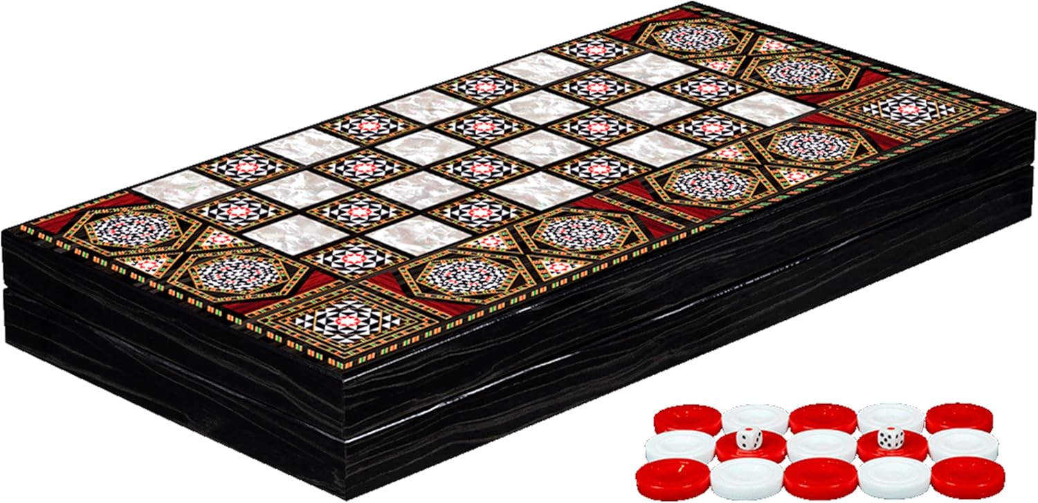 Star Turkish Classic Backgammon Board Game - 16.5 inches, Magnetic ...