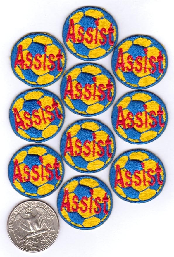 Amazon.com: 20 Soccer Ball Assist Patches - 2 x 10-Packs Each 1.0-inch ...