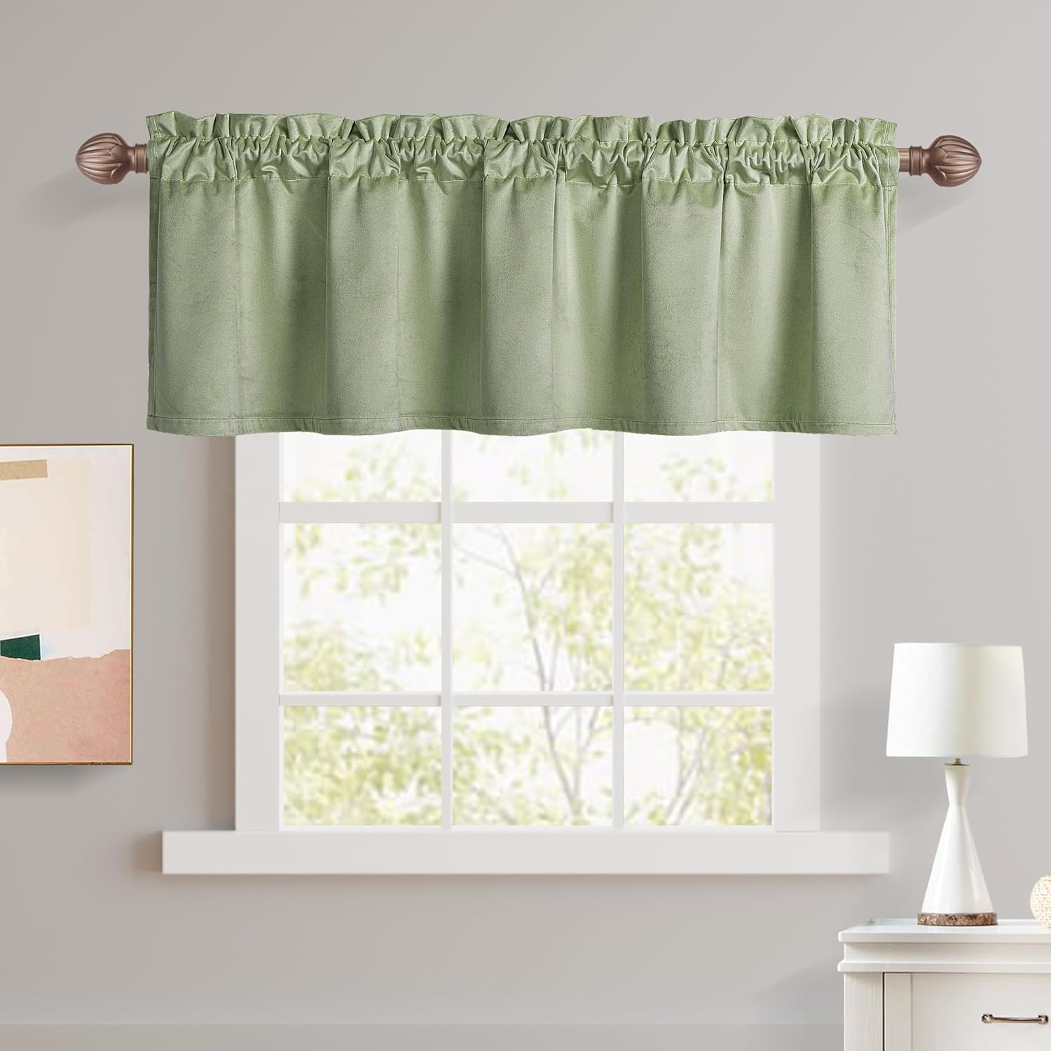 Amazon.com: JIUZHEN Valances for Windows, Kitchen Valance Curtains ...