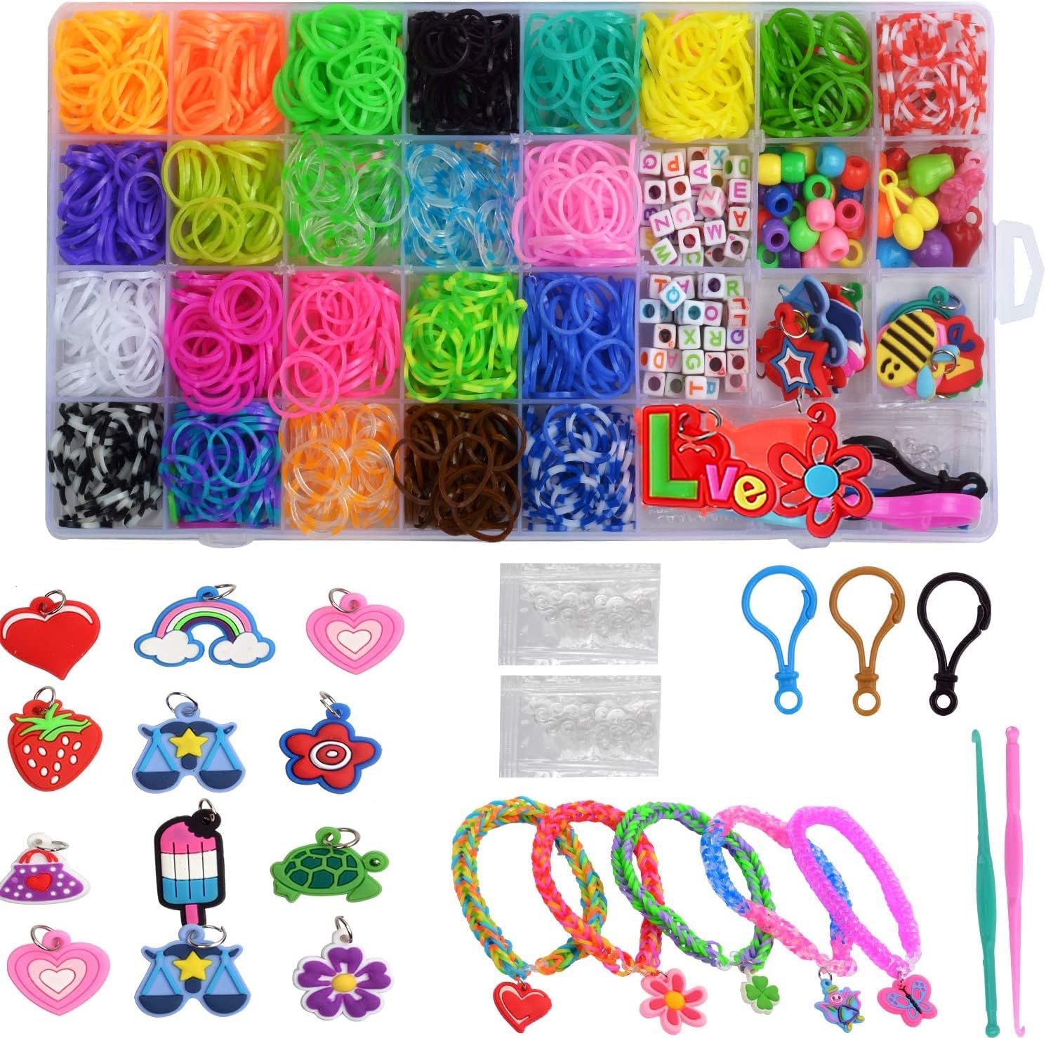 Amazon.com: YUSLROB Rubber Band Refill Kit, Rubber Band Bracelet Set ...