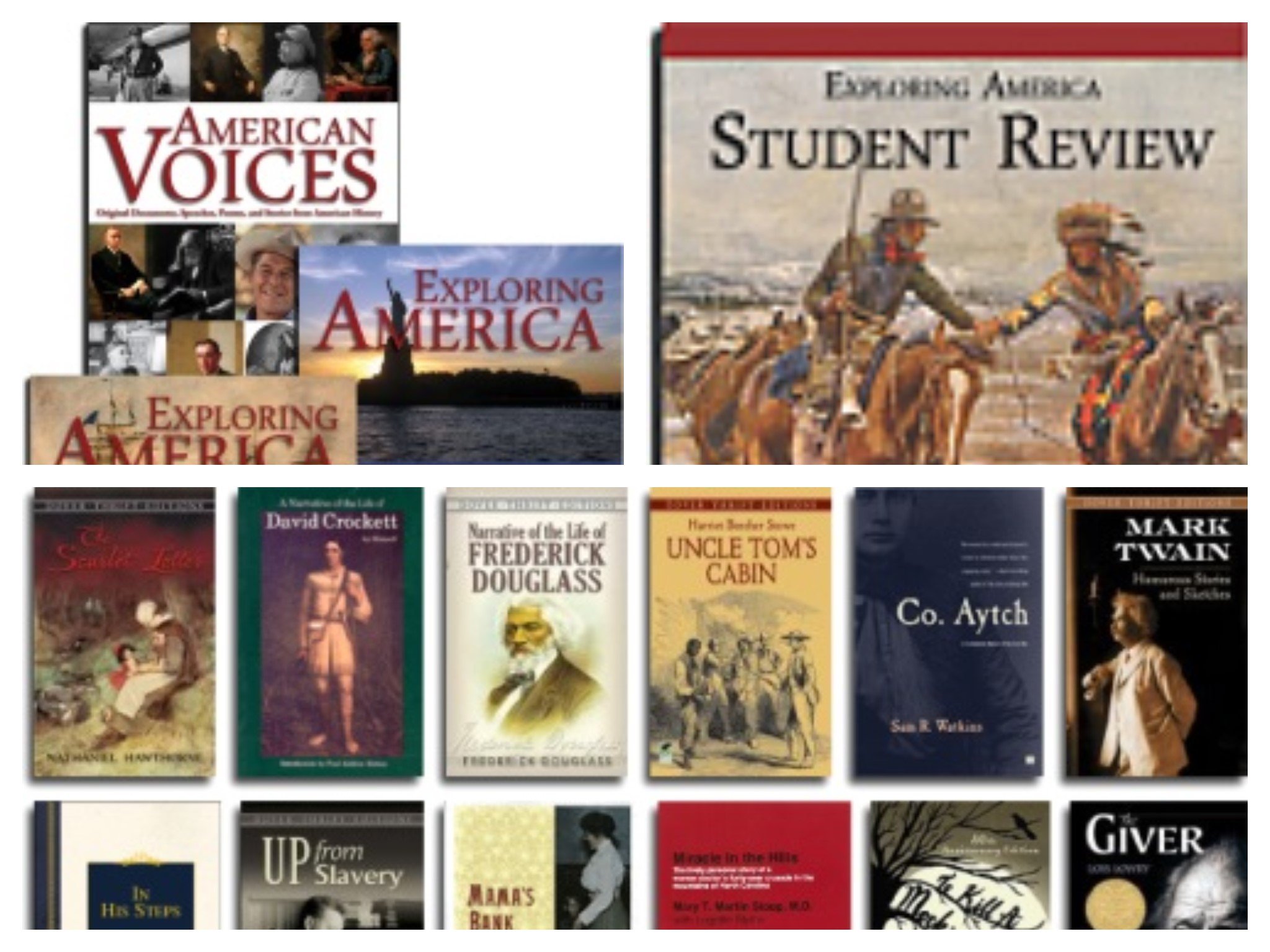 Exploring America SET of 3, Review Packet and Literature Package: Ray ...