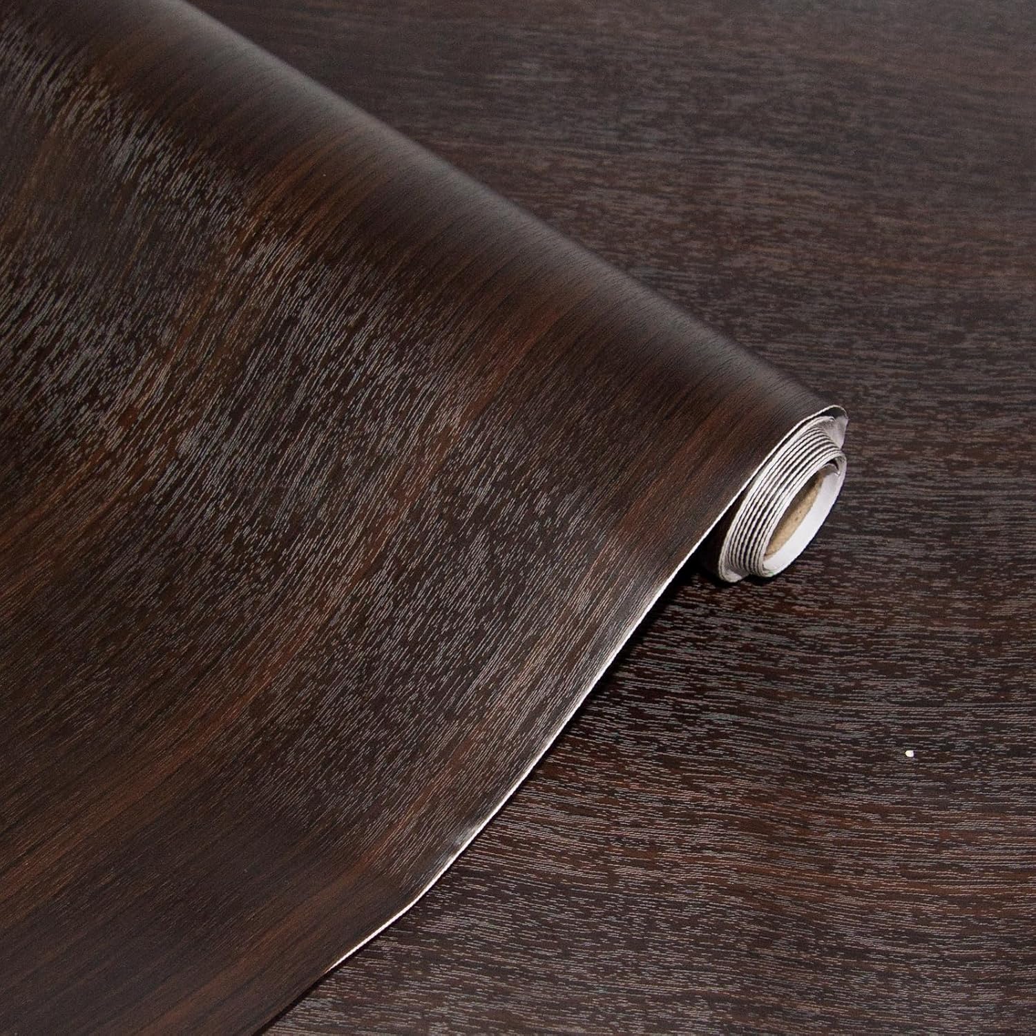 Thick Dark Walnut Contact Paper Wood Peel and Stick Wallpaper 16"x198 ...