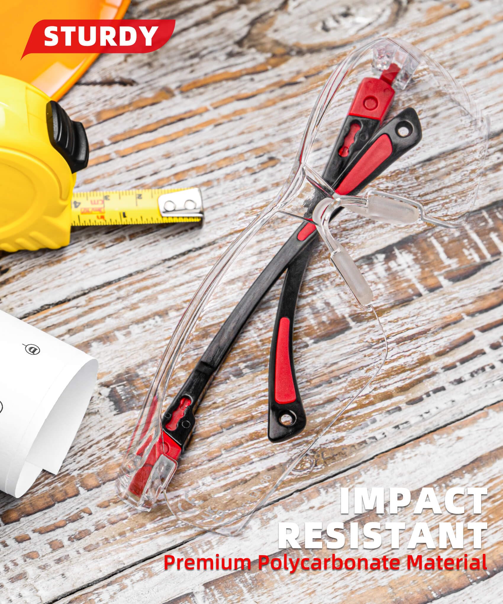 Snapklik.com : QALLY Safety Glasses For Men ANSI Z87 Anti-Fog Wrap ...