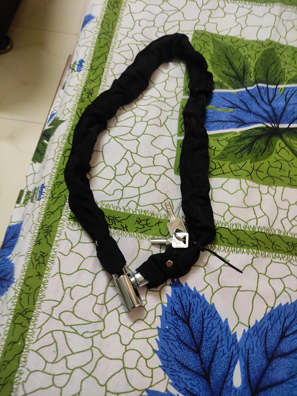 FASTPED Strong Steel Chain Bicycle Lock Cover with Cloth and 2 Keys ...