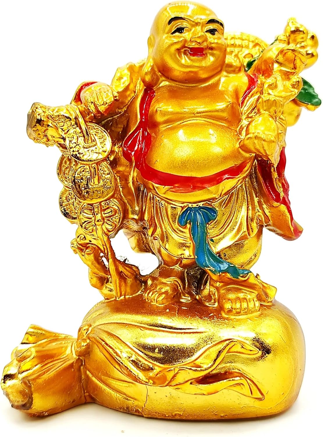 Amazon.com: Fengshui Laughing Buddha Statues Figurines Sculptures ...
