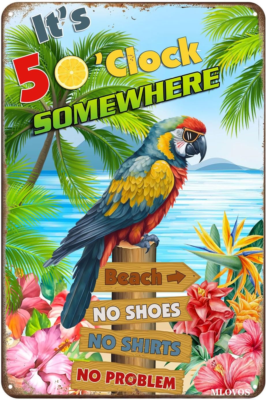 Amazon.com: zhocers Creative Metal Sign 8x12 Inches Don't Worry Be ...