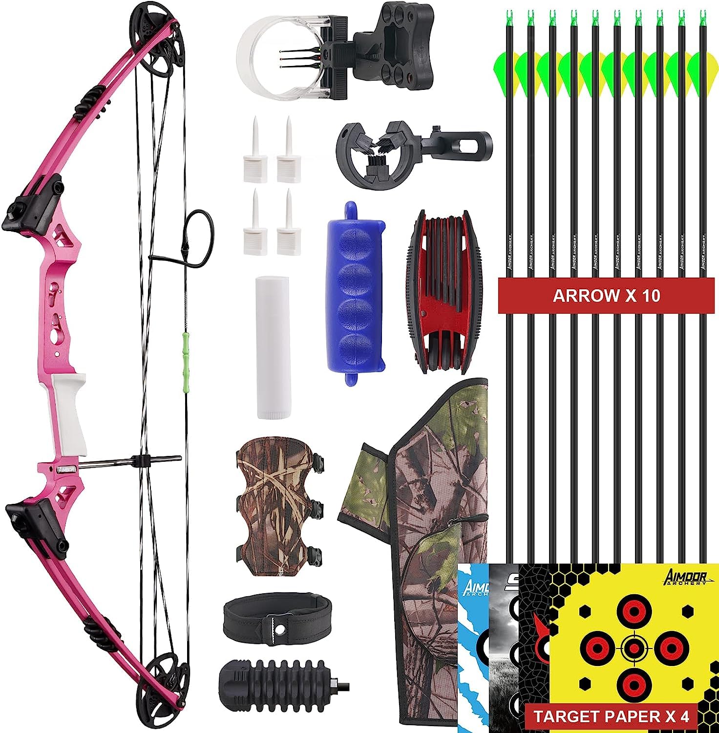 Buy Compound Bow Kit Youth Bow- for Youth Adults Beginner Set with All ...