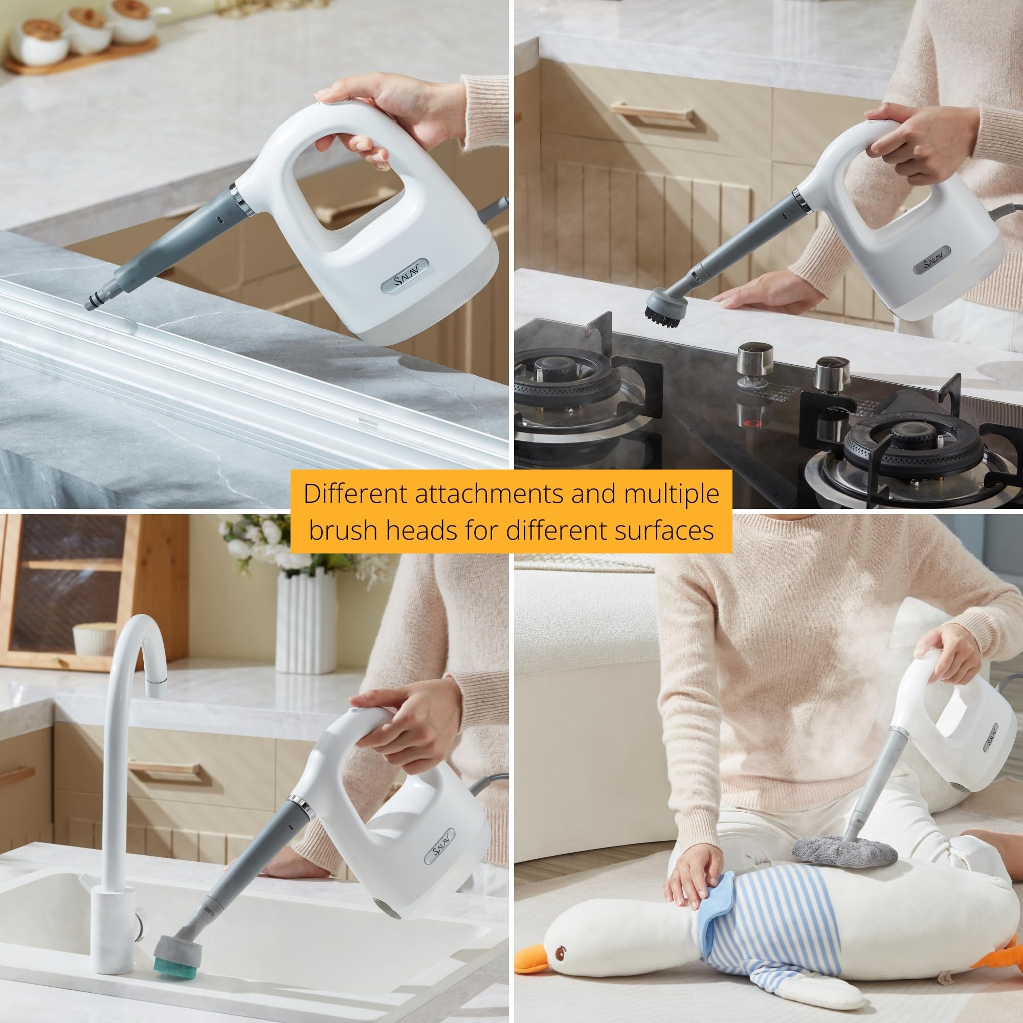 Steamer For Cleaning STMWORLD Natural Multi-Surface Steam Cleaner With ...