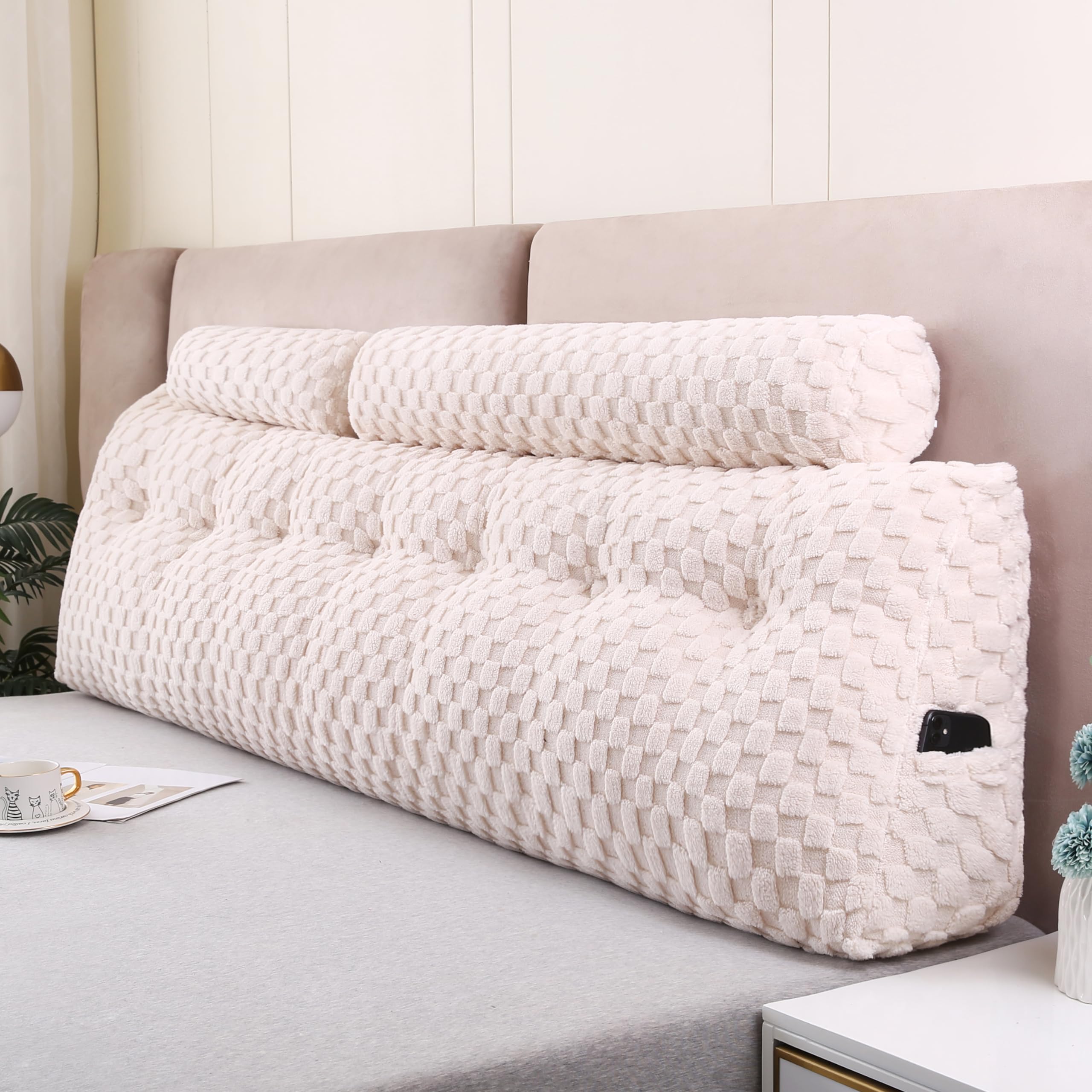 Gpround Wedge Headboard Pillows + A Long and Short Head Roll Pillows ...