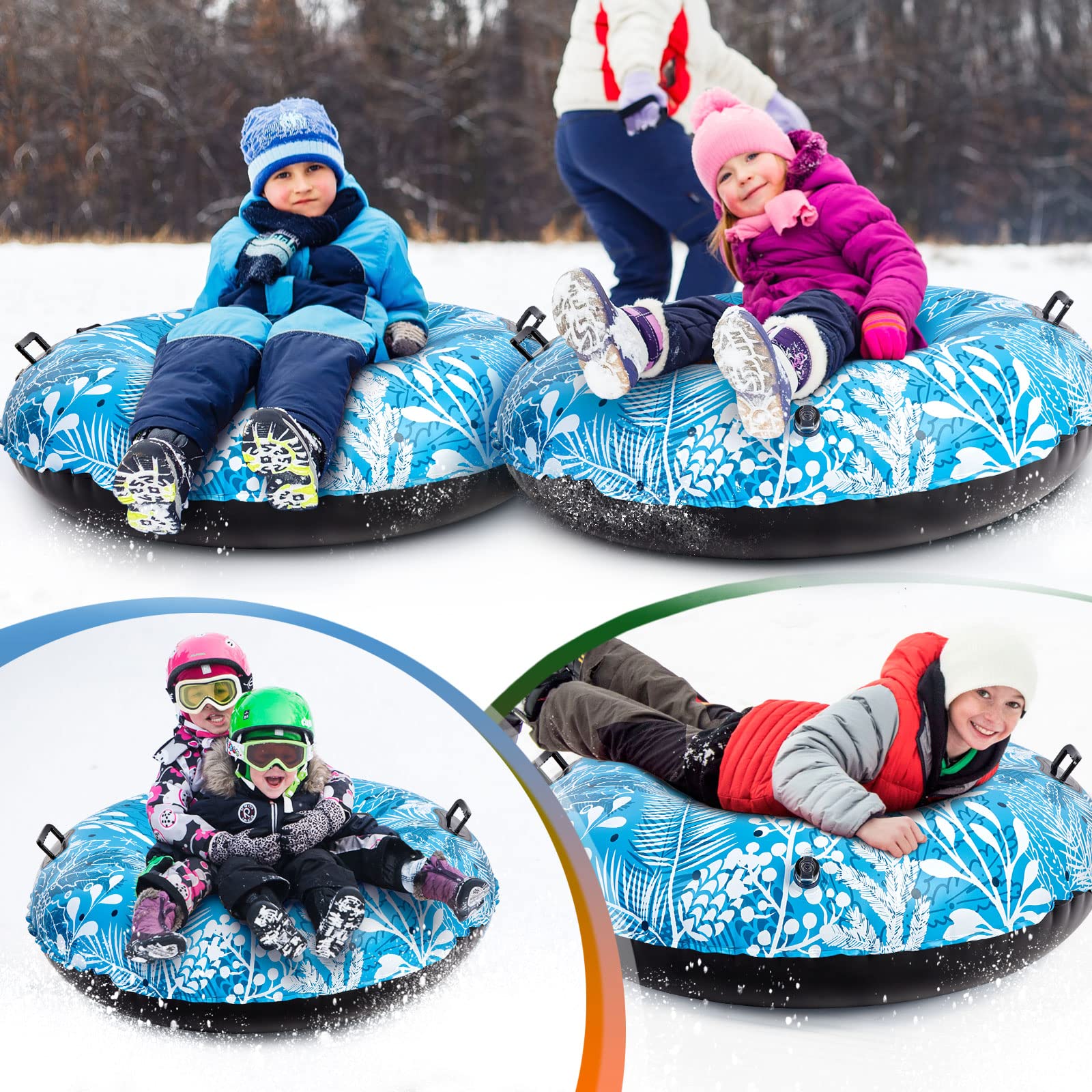 Snapklik.com : Snow Tube, CAMULAND 47-Inch Snow Tubes For Sledding ...
