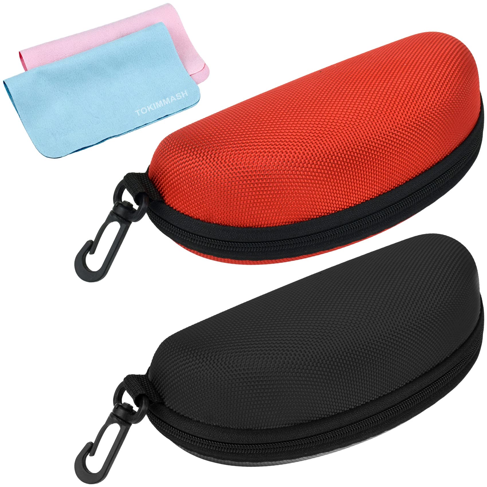 TOKIMMASH Sunglasses Case with Zipper Hard Shell Waterproof EVA Glasses ...