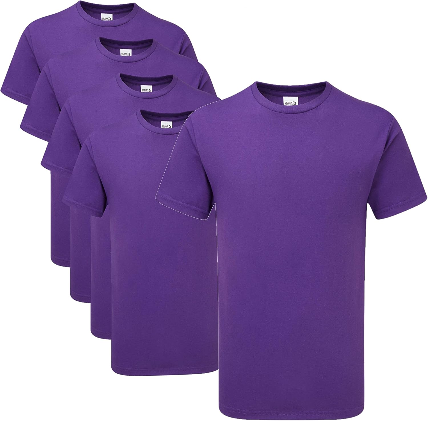 Gildan Hammer H000 T-Shirt - Sport Purple - XL (Pack of 5) | Amazon.com