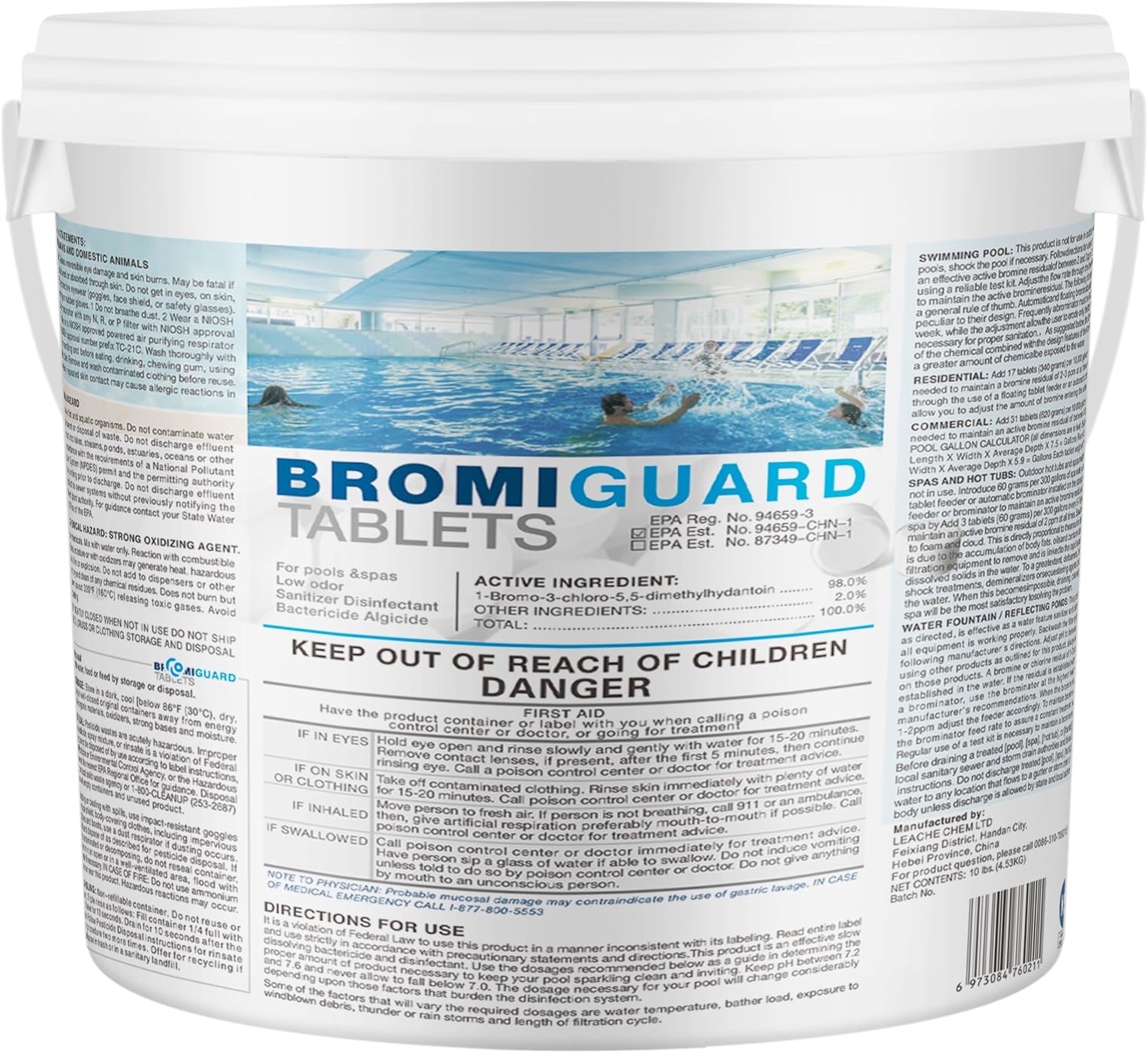 Amazon.com : BROMIGUARD 10 lbs 1inch Bromine Tablets for Spa Hot Tub ...