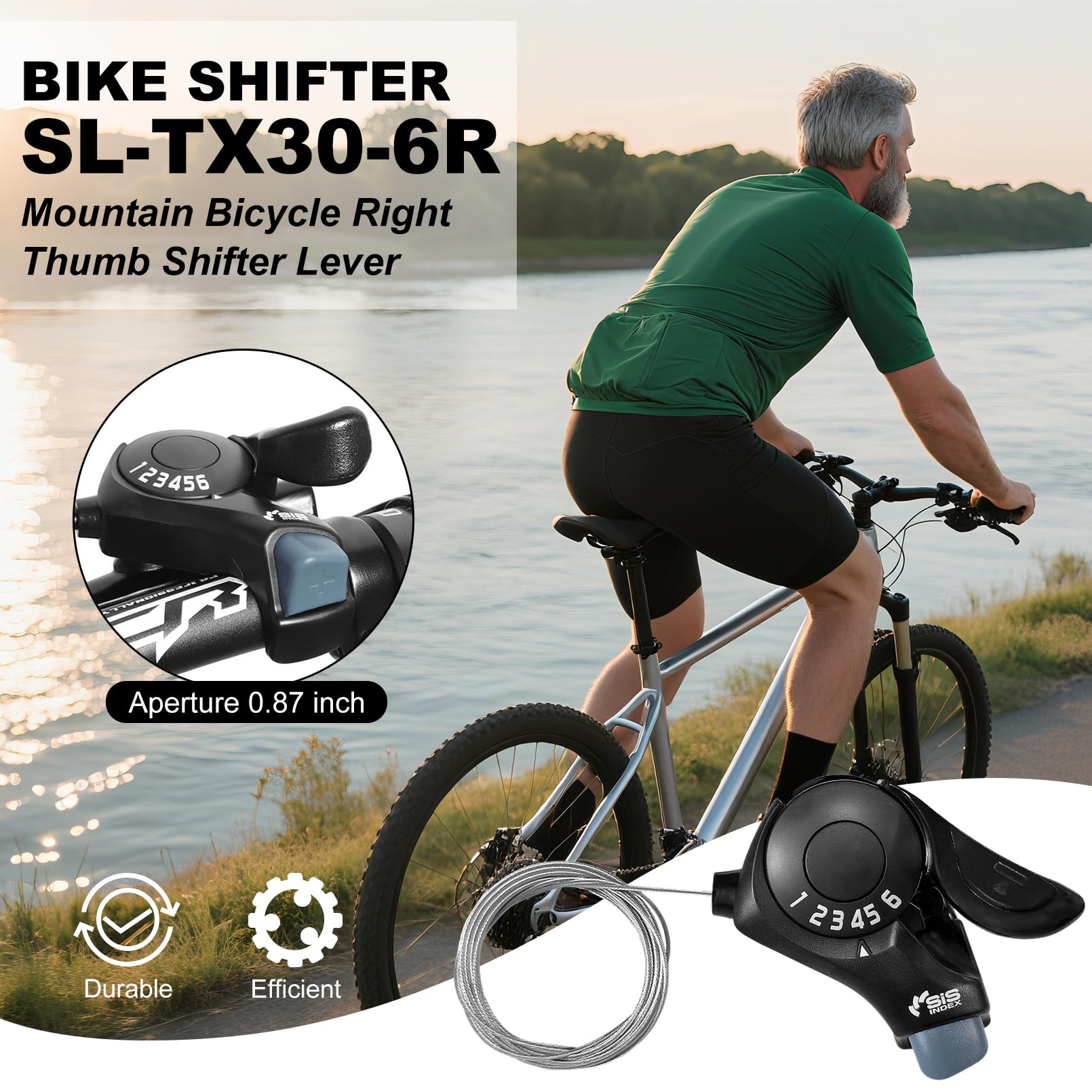 Snapklik.com : Bike Shifter SL-TX30-6R, 6 Speed Bike Right Thumb Shift Lever For Mountain City ...