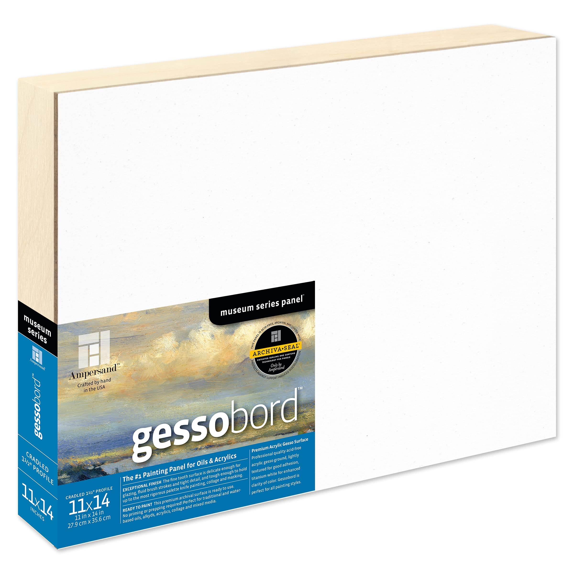 Snapklik.com : Ampersand Art Supply Gesso Wood Painting Panel: Museum ...