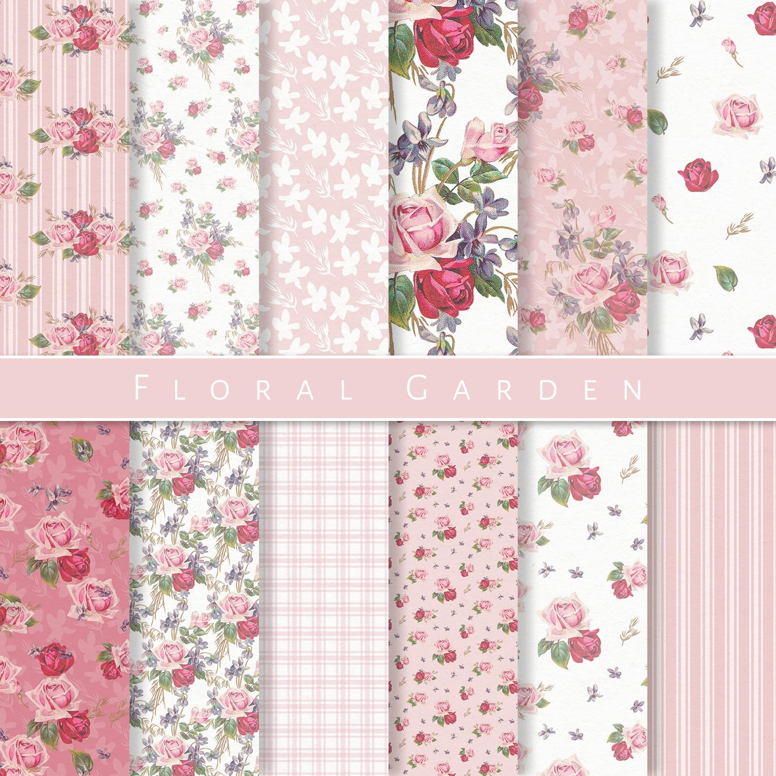Pink Vintage Scrapbook Paper