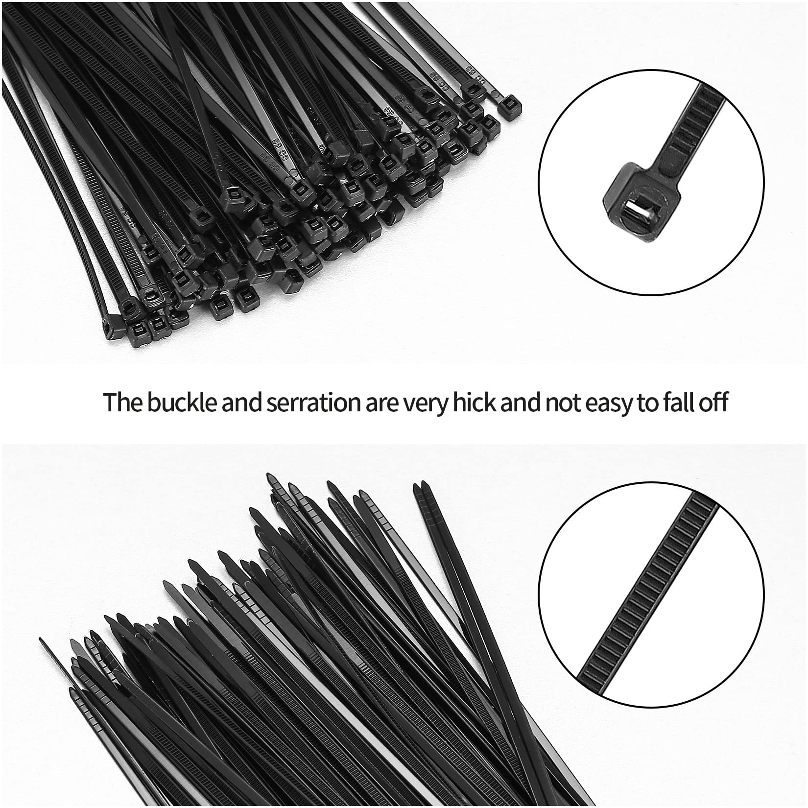Reusable Hook Loop Cable Ties 100pcs Reusable Cable Ties, Adjustable ...