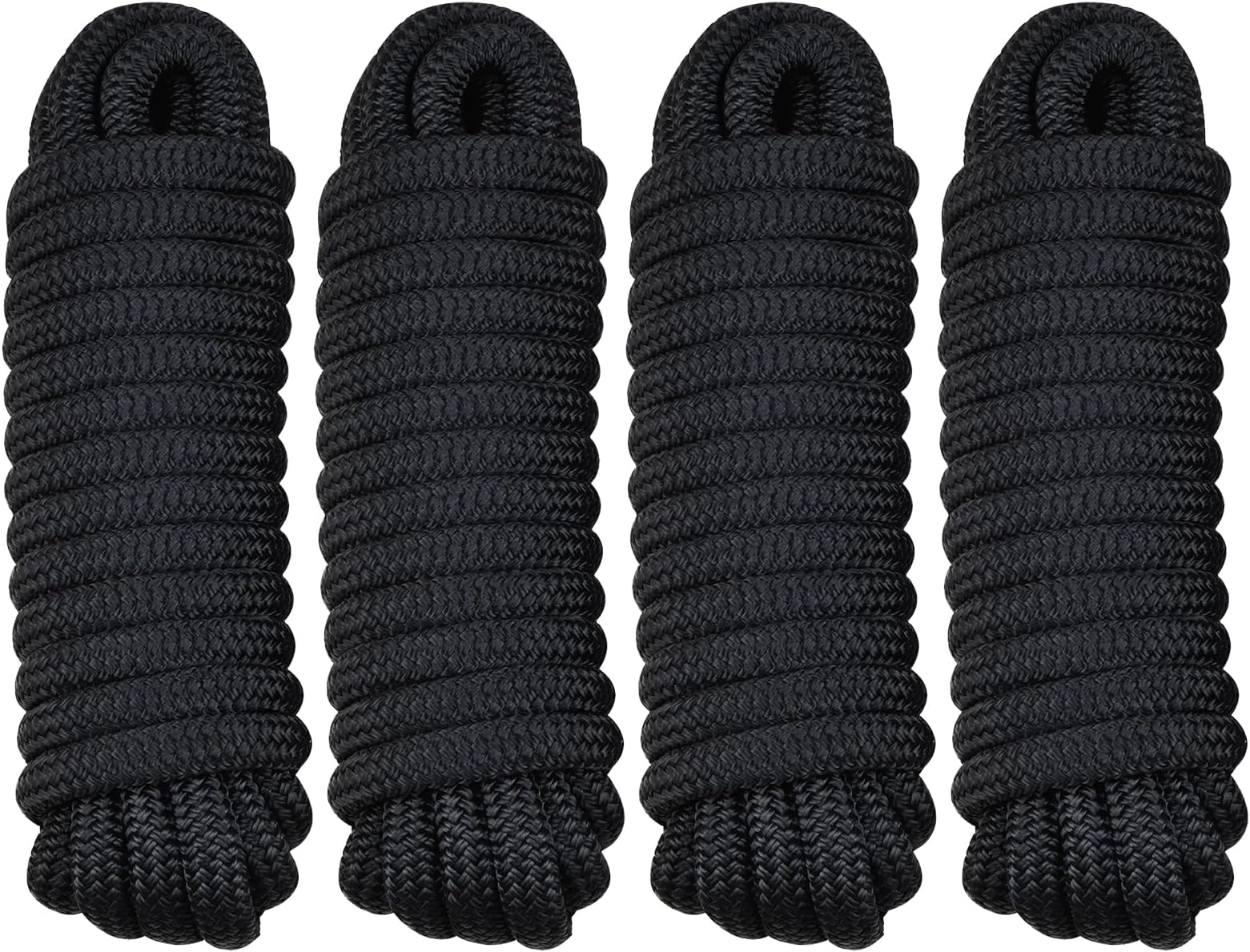 Amazon.com: Yaegoo 4 Pack Double Braided Nylon Dock Lines 1/2" x 15 ...