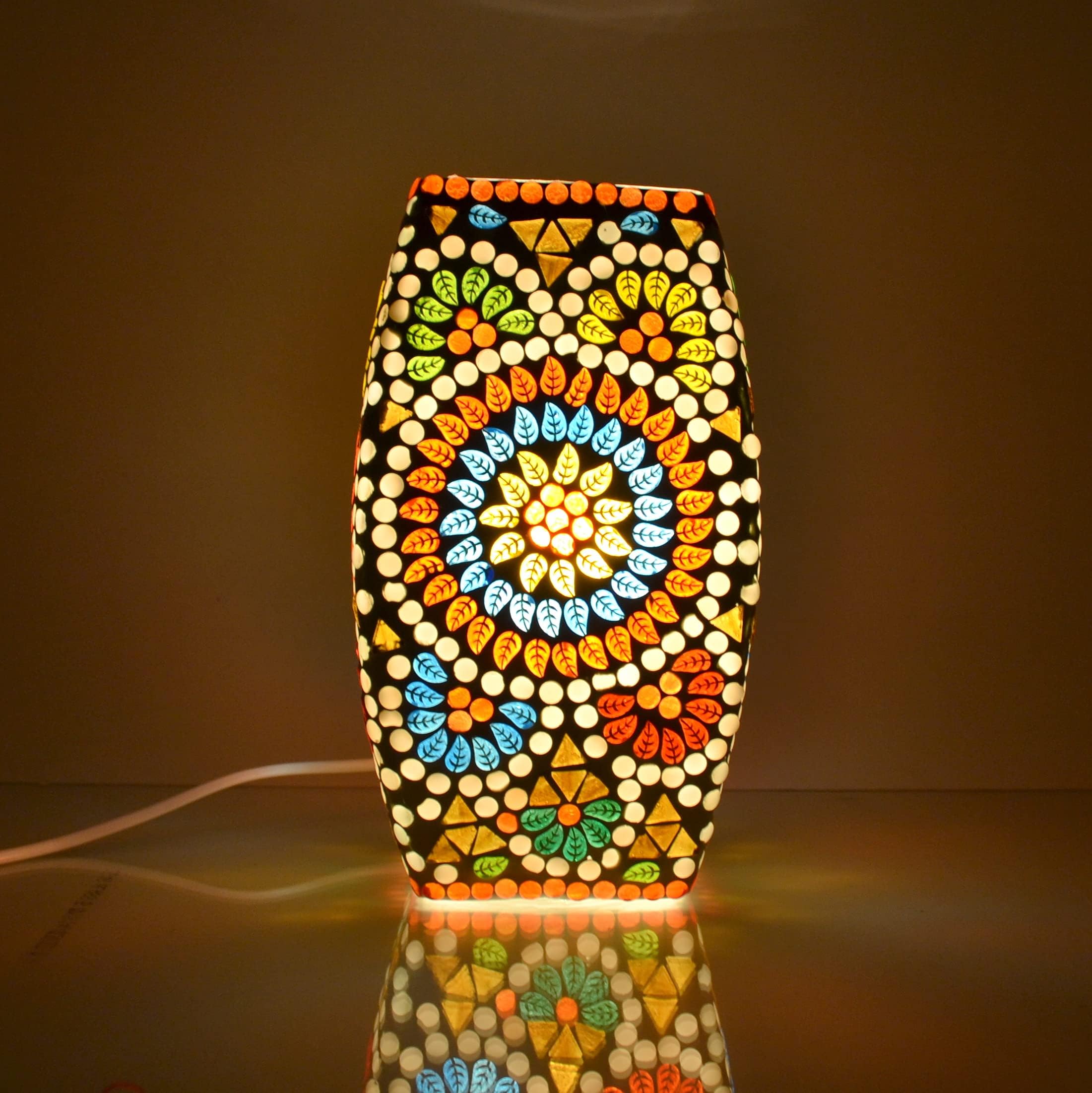 Buy DECENT GLASS New Shape Glass Mosaic Table Lamp Home Decor Lamps and ...