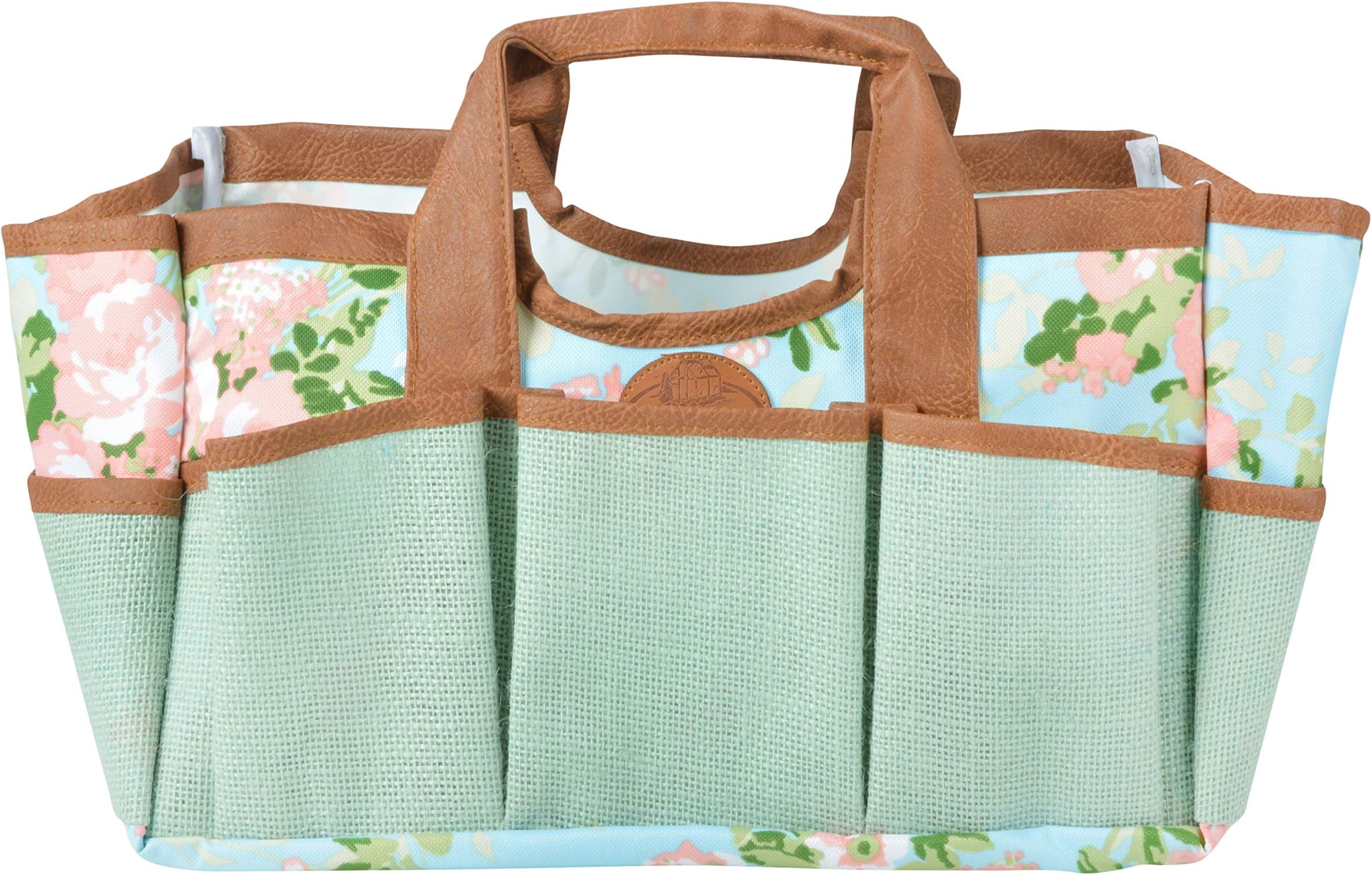 Esschert Design Jute Gartengerätetasche mit Rosendruck, 29 x 24 x 25 cm ...