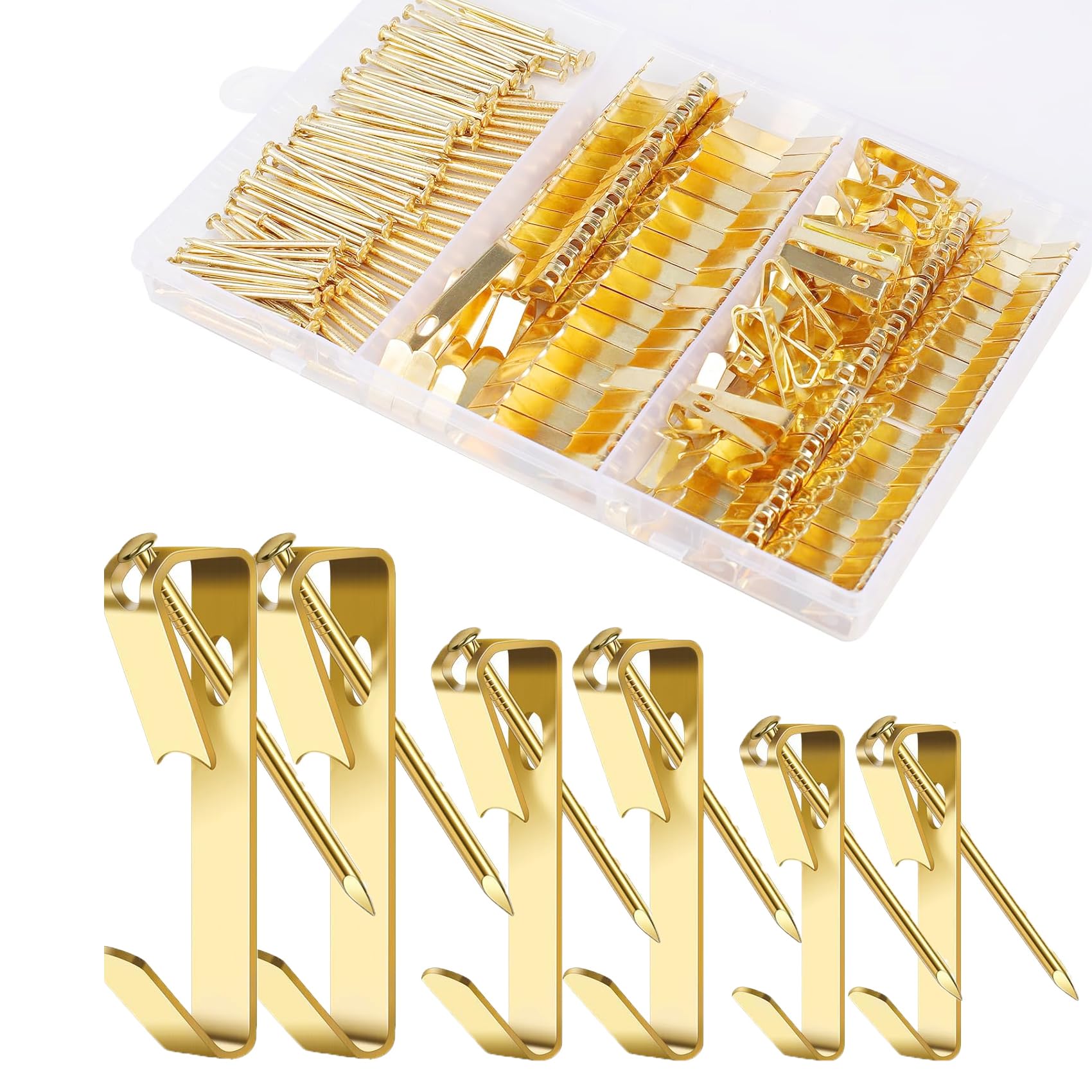 200PCS Picture Hooks, Heavy Duty Picture Hanging Kit,20lb, 30lb, and ...