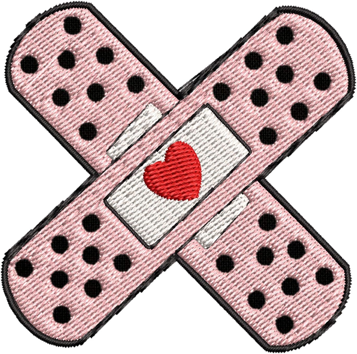 Amazon.com: 2PCS Band Aid Velcro Patches, Creative Embroidered Applique ...