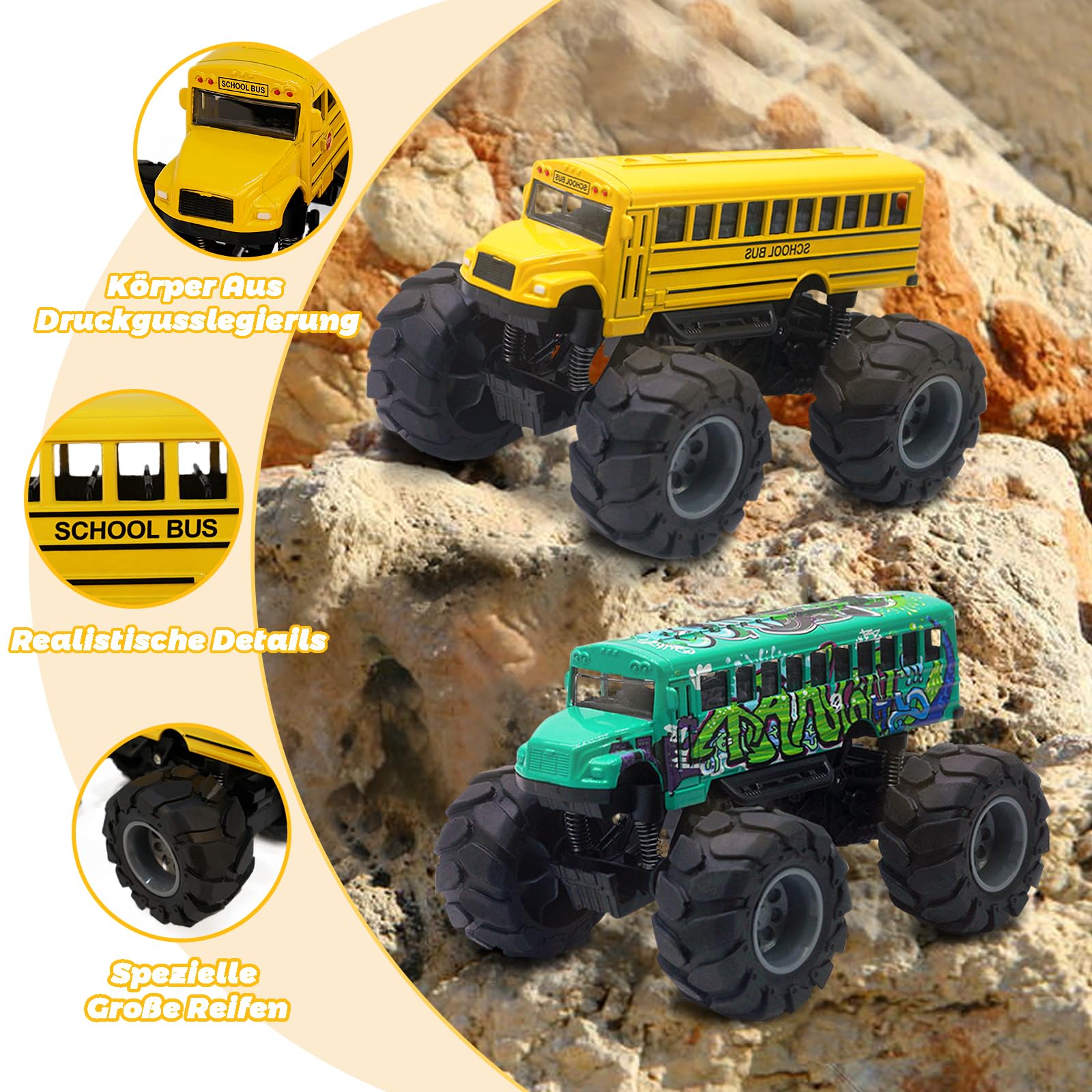 Monster Truck School Bus Toy Toysmith Monster School Bus